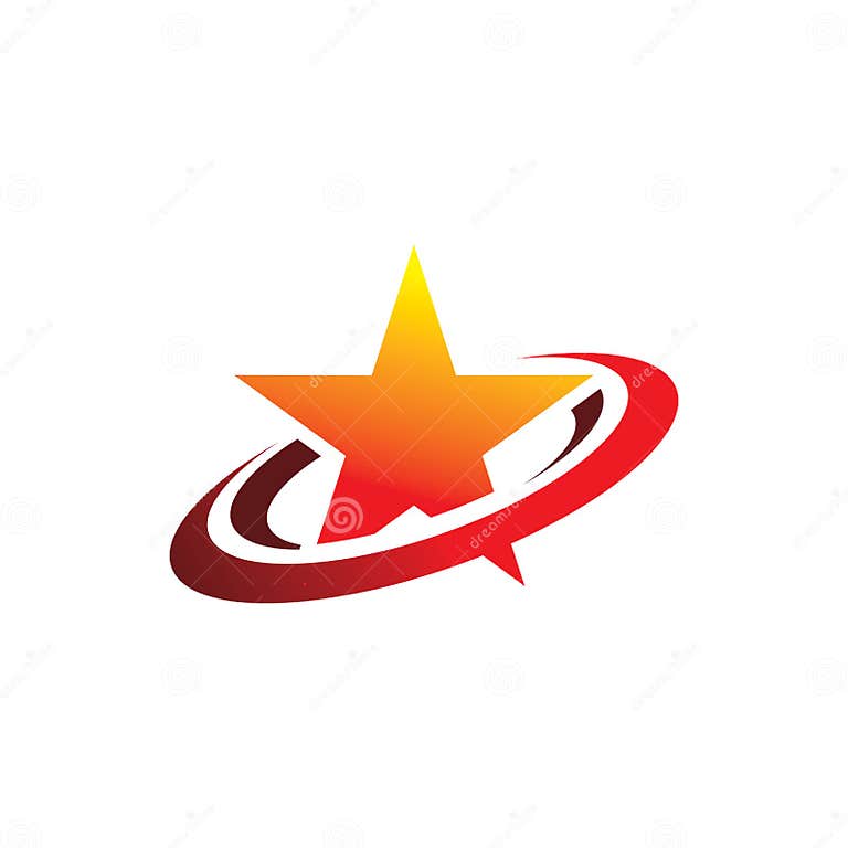 Red Color Dynamic Star Line Logo Design Stock Illustration ...