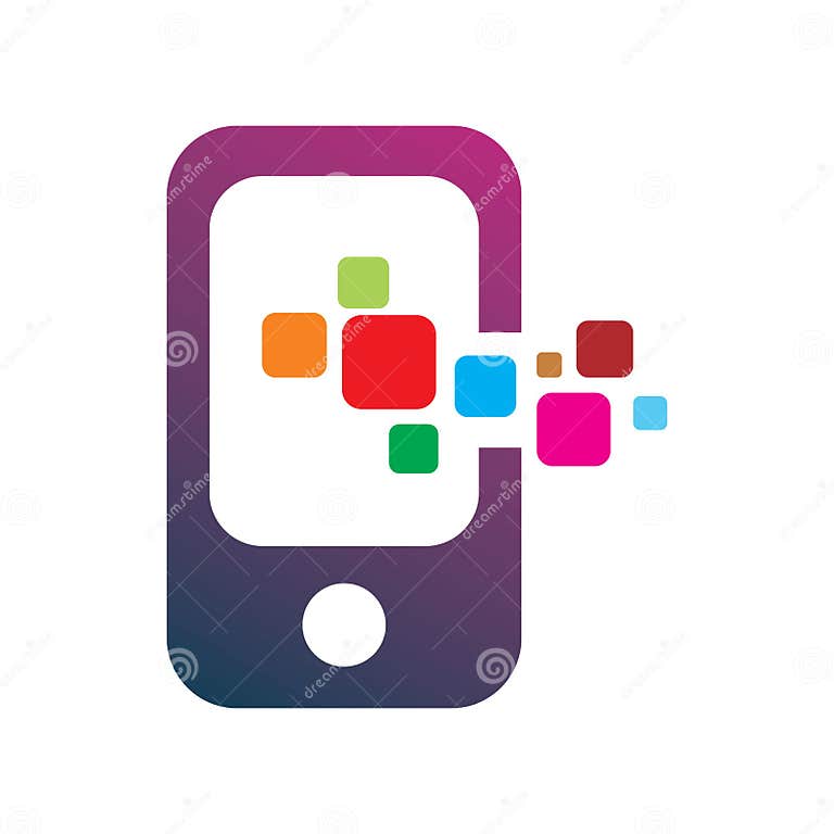 Creative Color Apps Mobile Phone Logo Design Stock Vector ...