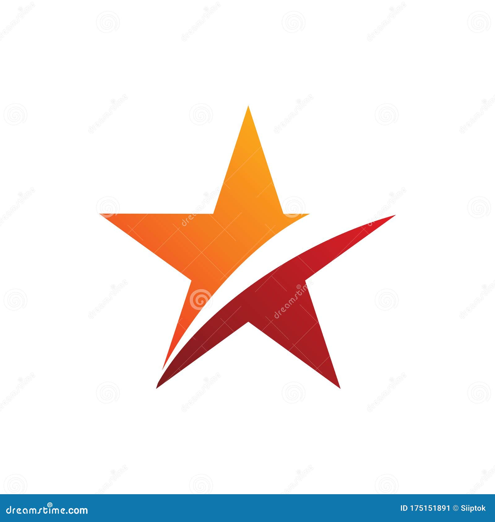 Creative Motion Dynamic Star Color Line Shape Logo Design Stock Vector ...