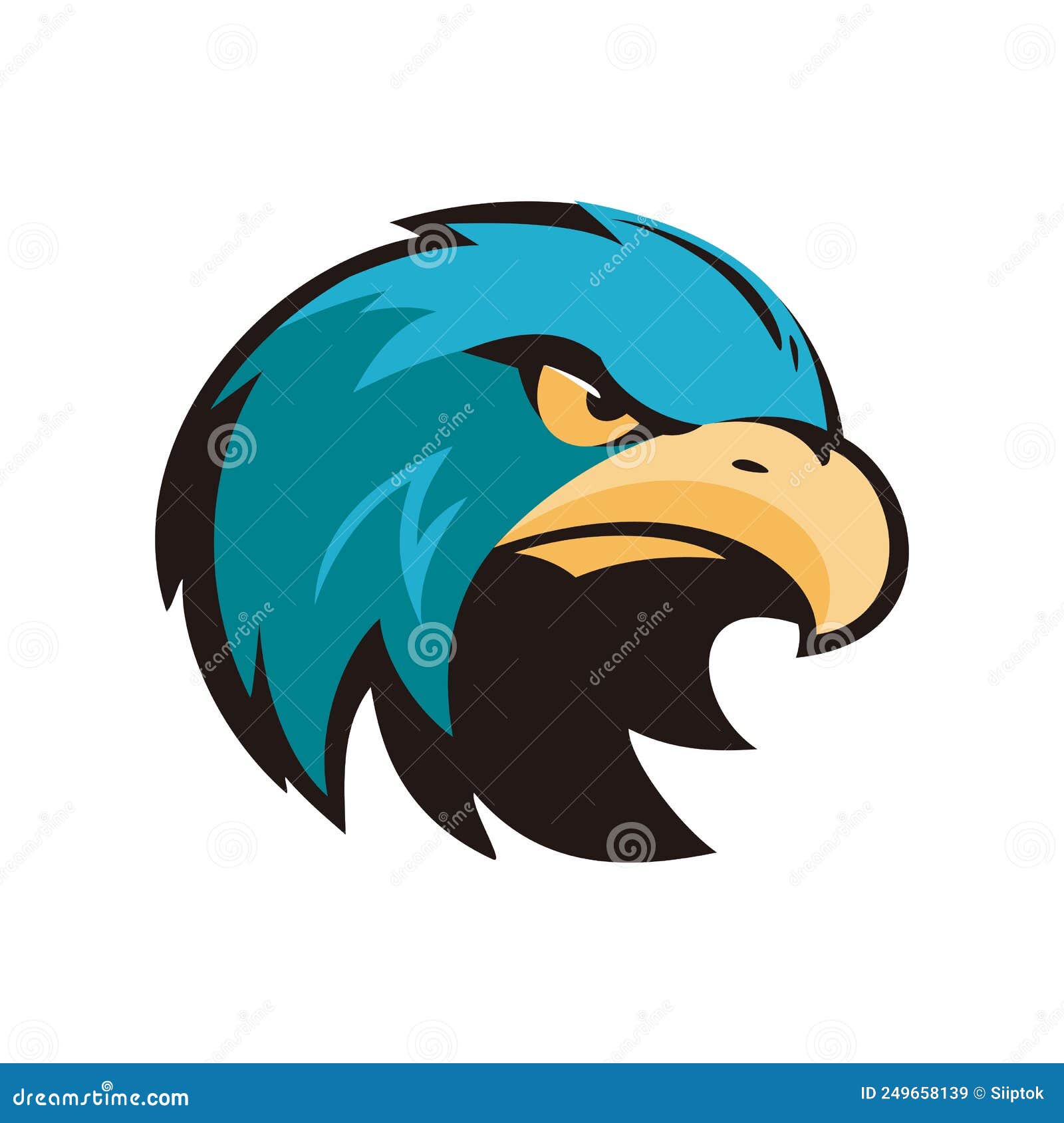 Blue eagle logo design stock illustration. Illustration of solid ...