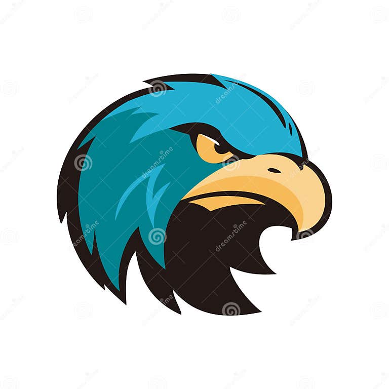 Blue eagle logo design stock illustration. Illustration of solid ...