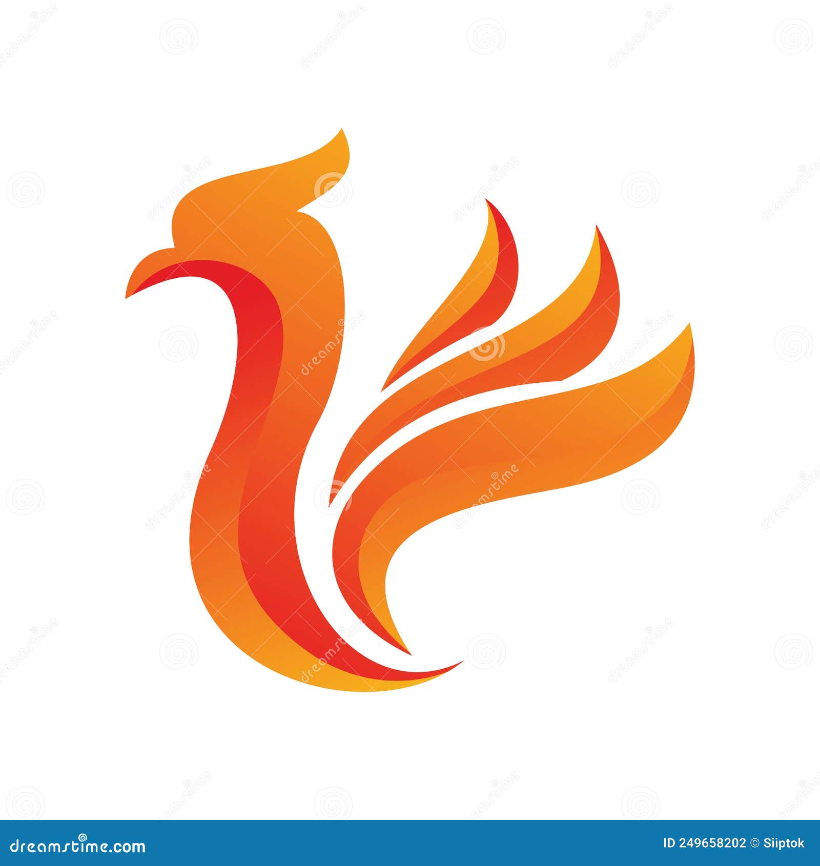Flame phoenix logo design stock illustration. Illustration of nature ...
