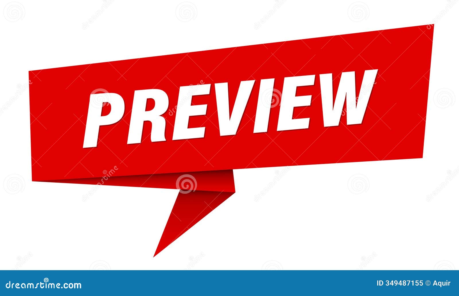 Preview Banner Template. Preview Ribbon Label. Vector Illustration ...
