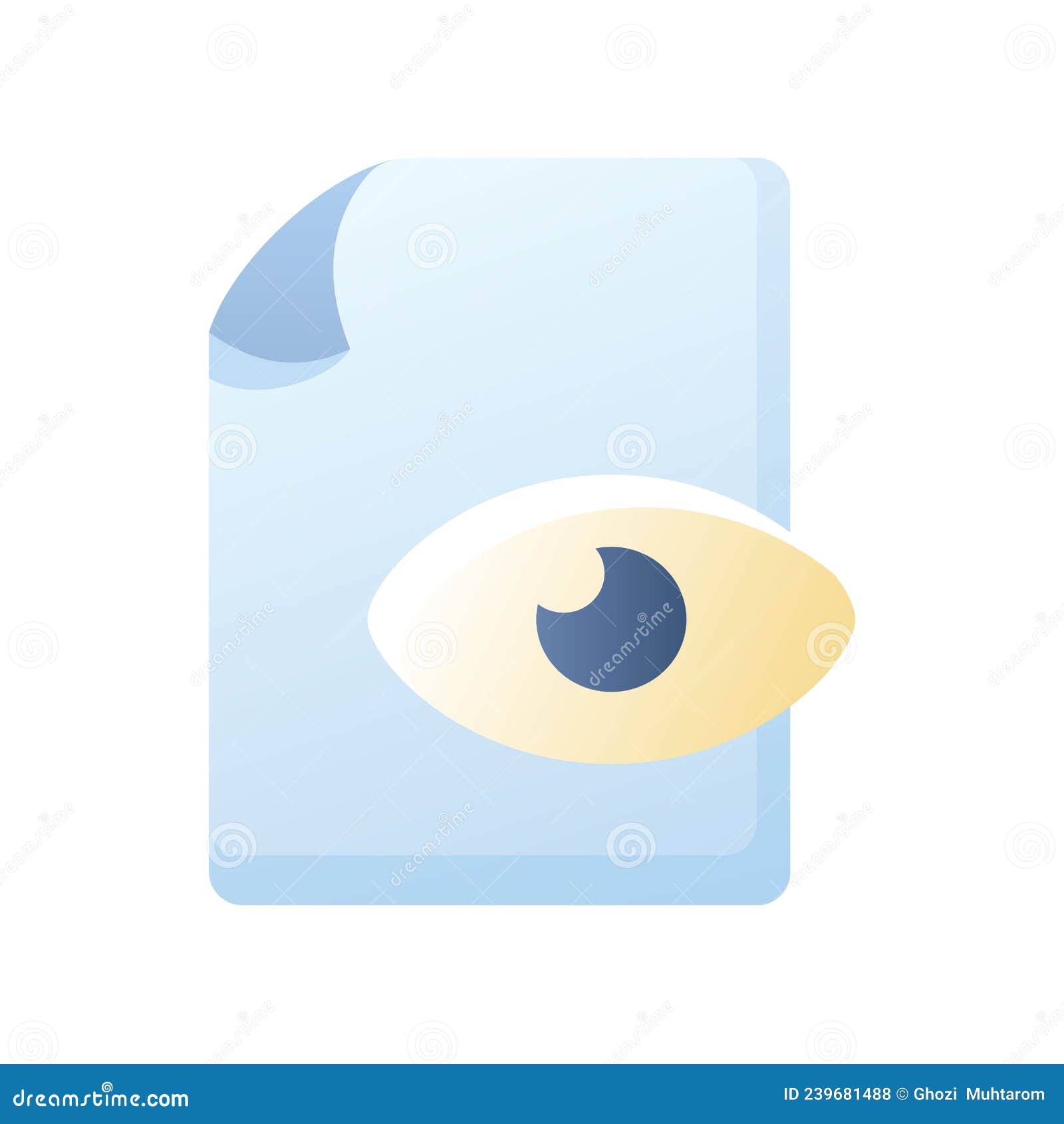Preview Document File Paper Page View Eye Single Isolated Icon with ...