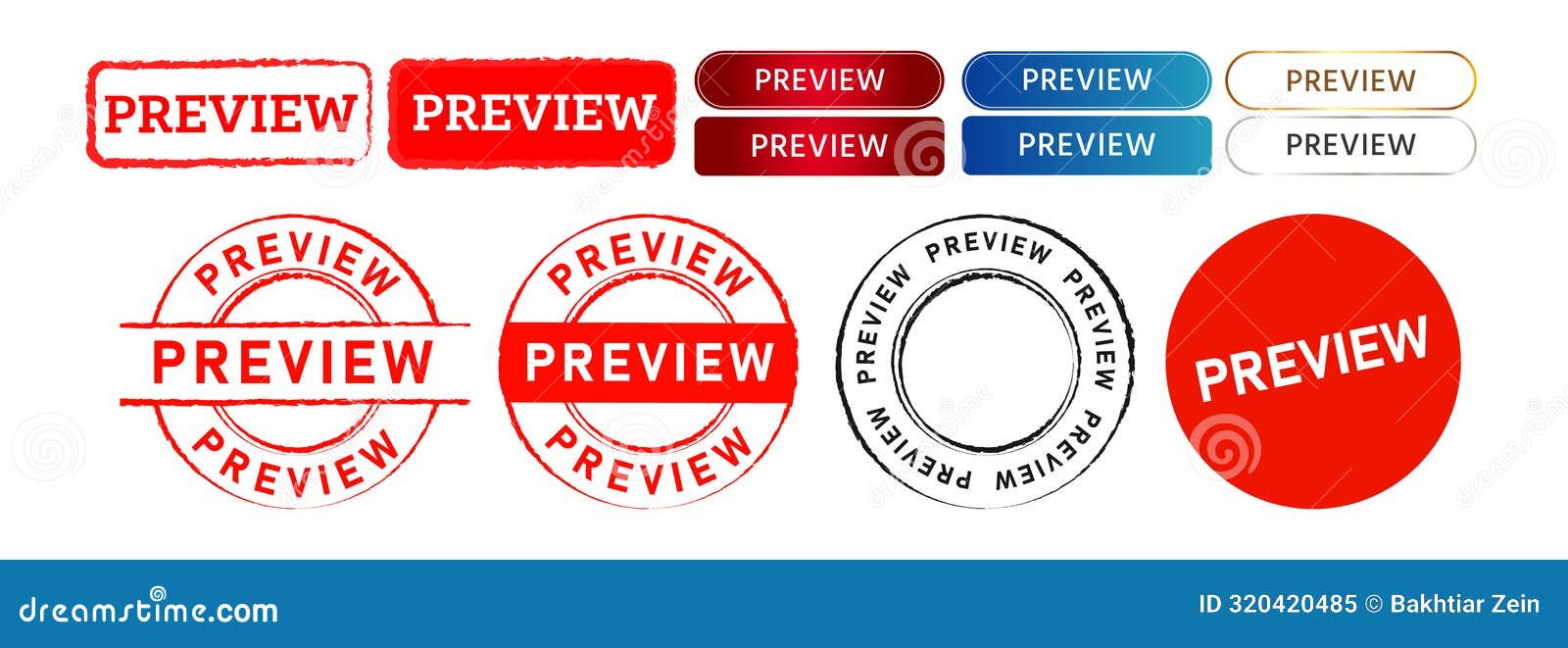 Preview Rubber Button and Rubber Stamp Label Sticker Sign for Reviewing ...