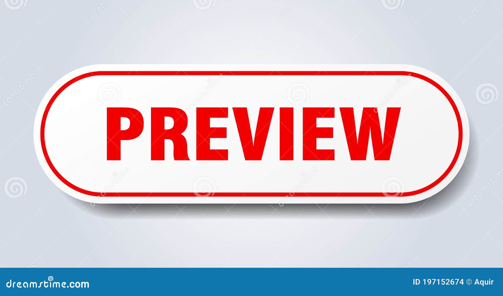 Preview Sticker. Preview Sign On Transparent Background Cartoon Vector ...