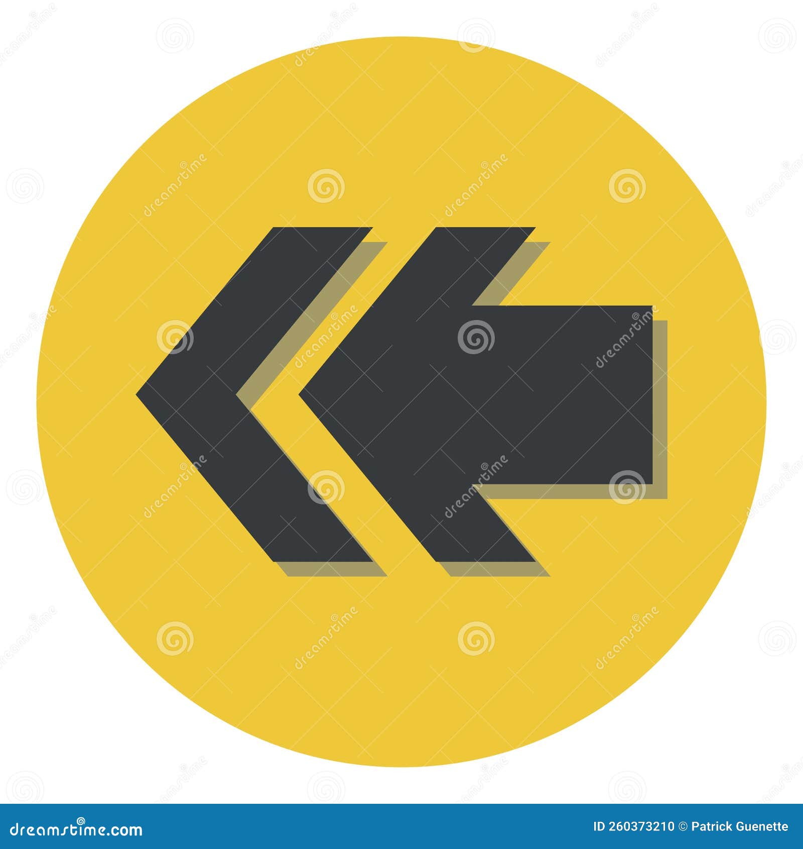 Previous Arrow Button, Icon Stock Vector - Illustration of arrow ...