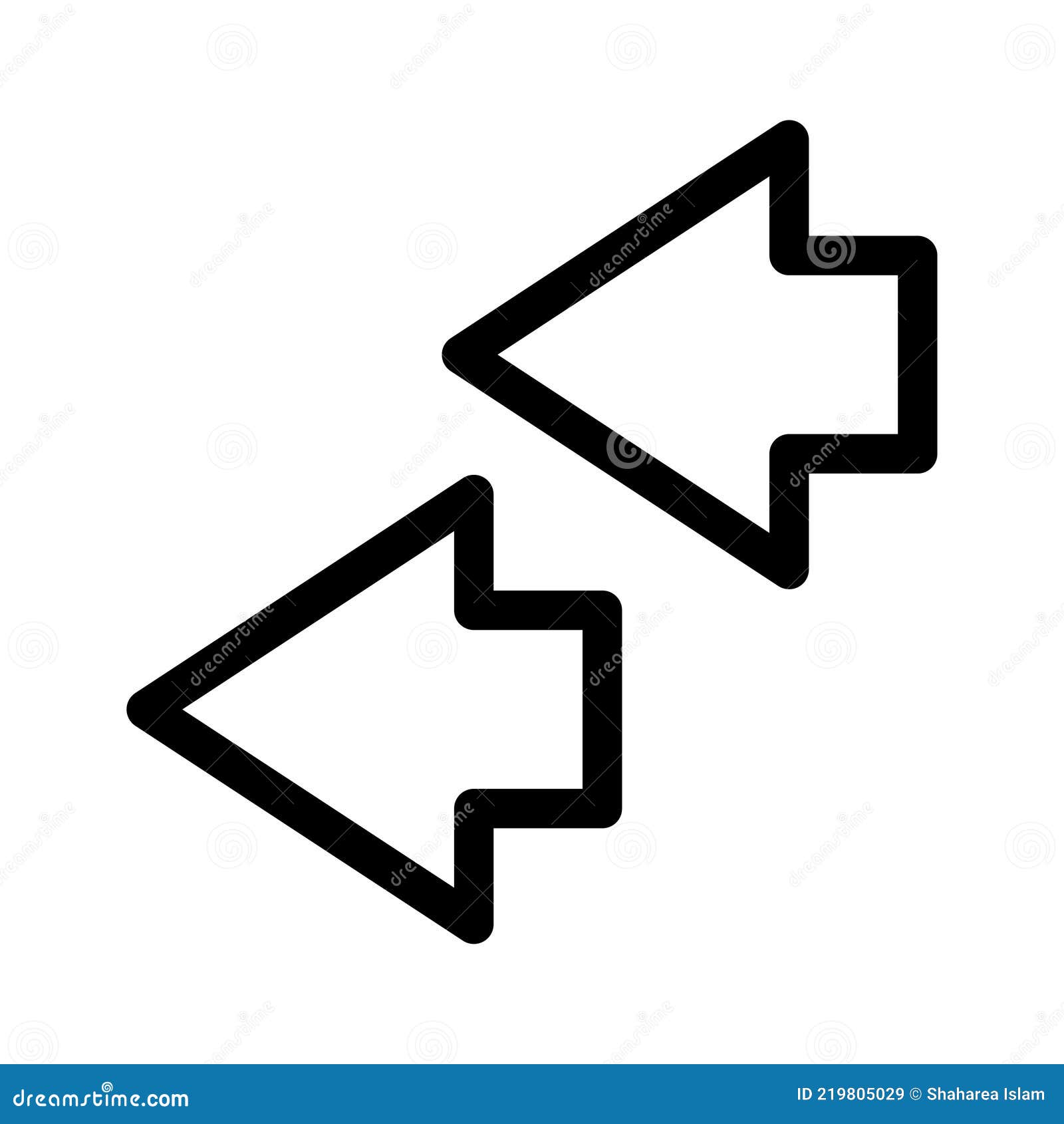 Previous Arrow icon stock vector. Illustration of designed - 219805029