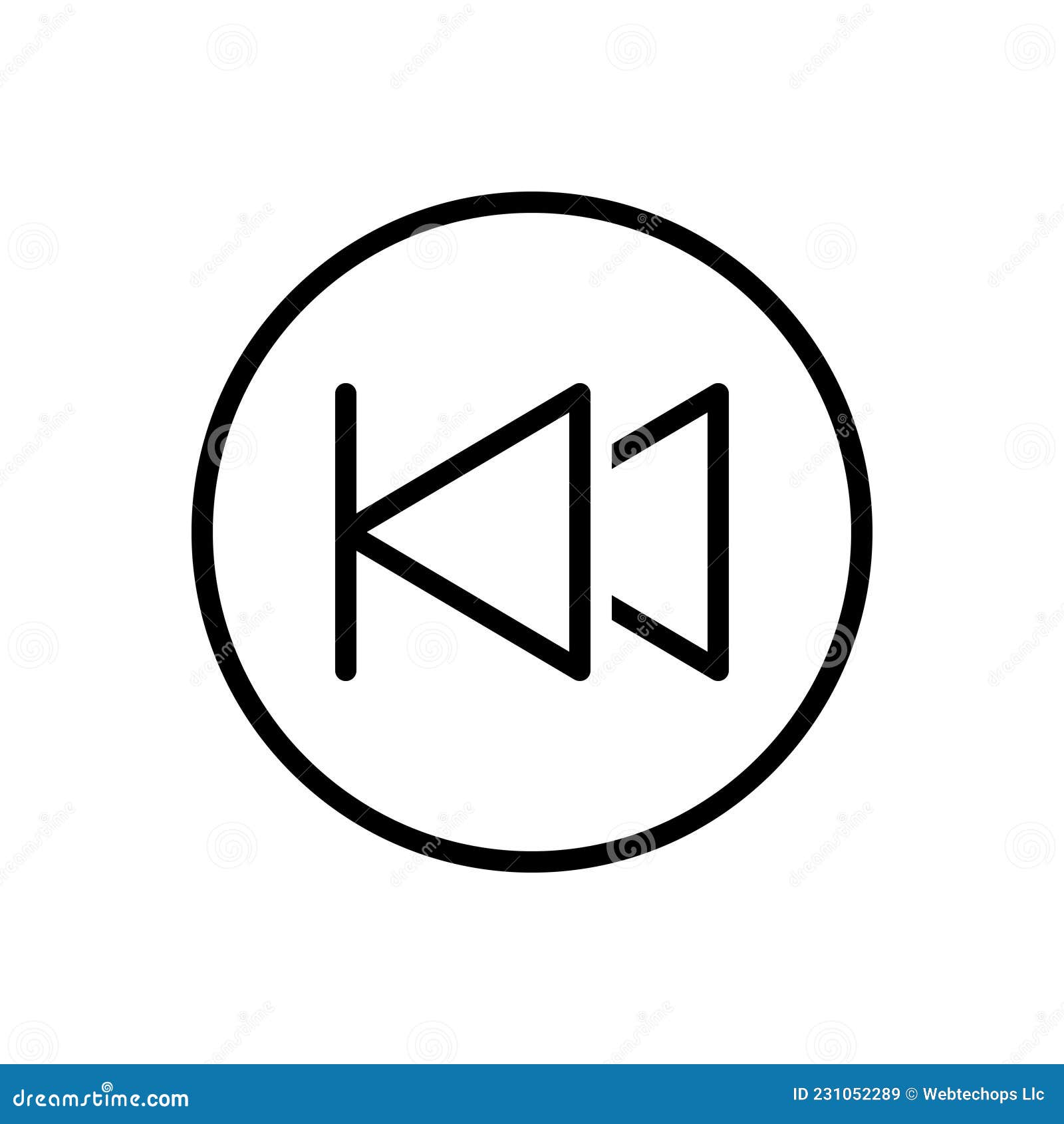 Black Line Icon for Previous, Arrow and before Stock Vector ...