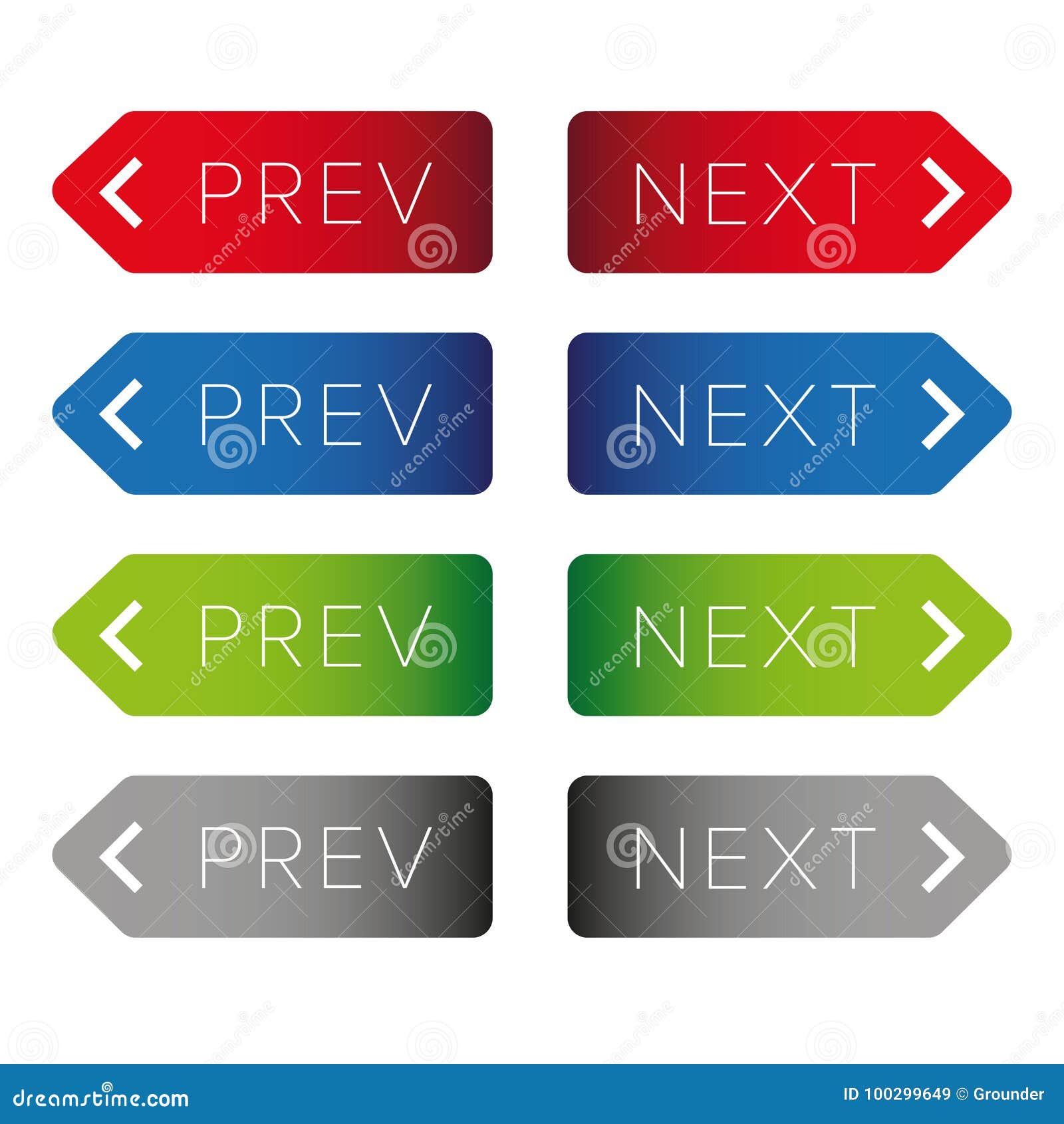 Previous next button sign stock vector. Illustration of icon - 100299649