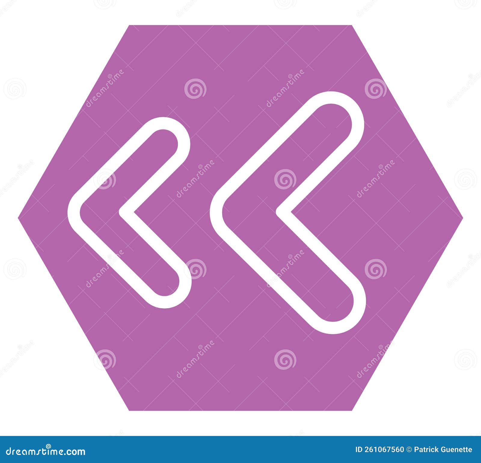 Previous song, icon stock vector. Illustration of media - 261067560