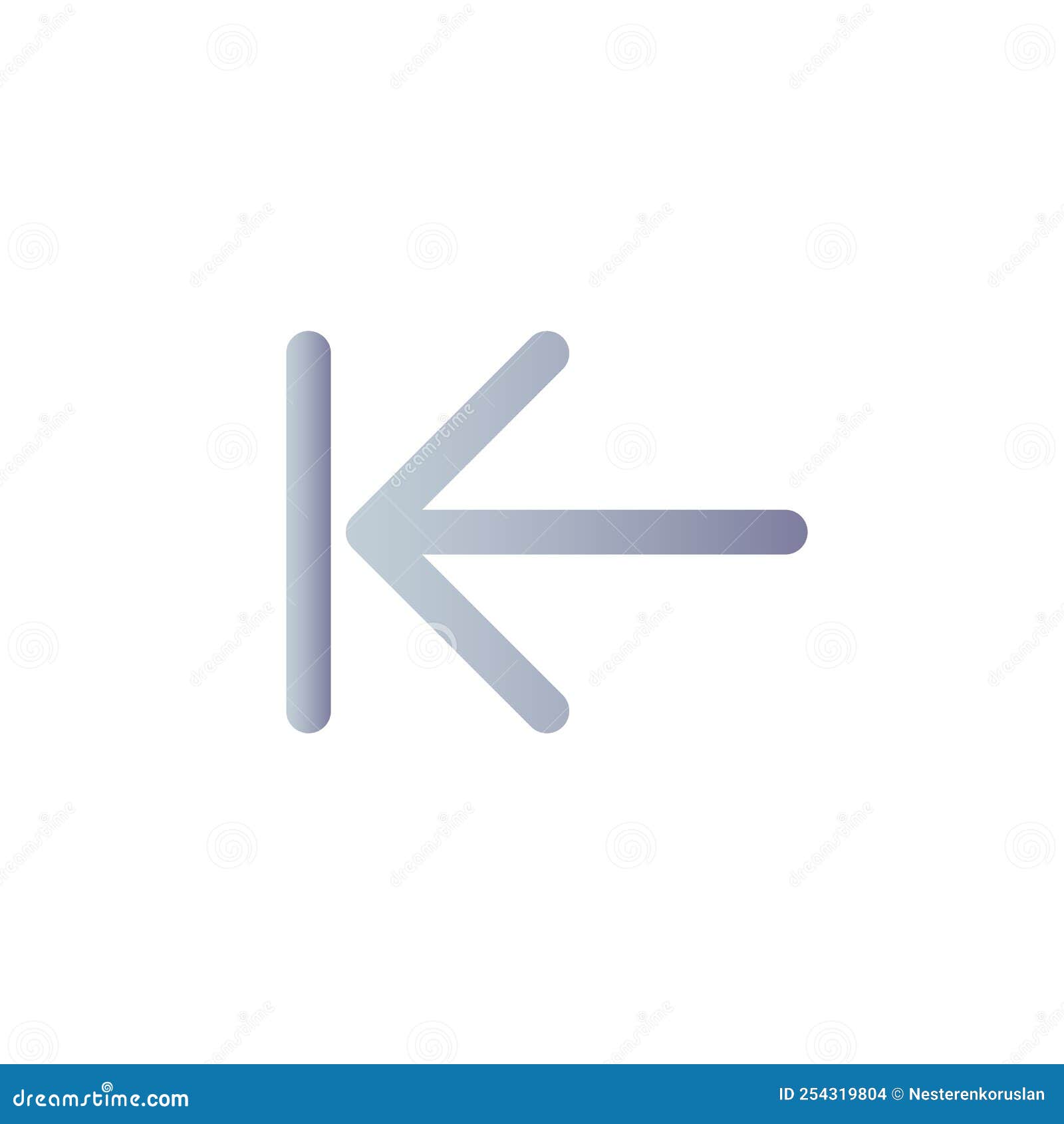 Previous Step Flat Gradient Color Ui Icon Stock Vector - Illustration of start, arrow: 254319804