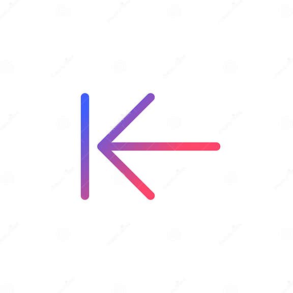 Previous Step Pixel Perfect Gradient Linear Ui Icon Stock Vector - Illustration of back, start ...