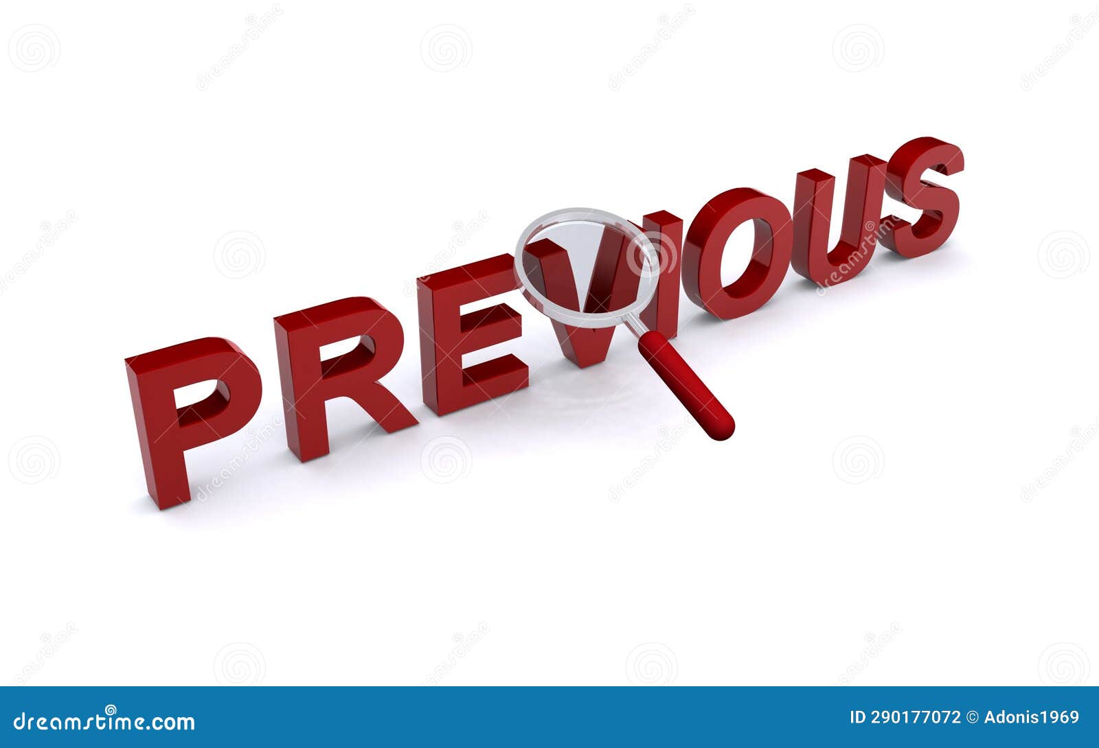 Previous Word On White Stock Photography | CartoonDealer.com #290177072