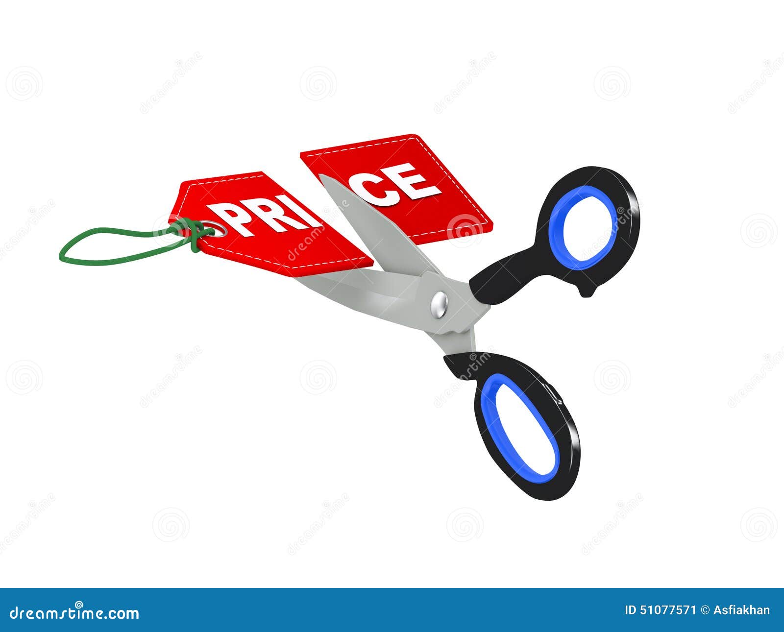 Prezzo Da Pagare Di Taglio Di Forbici 3d Illustrazione di Stock ...