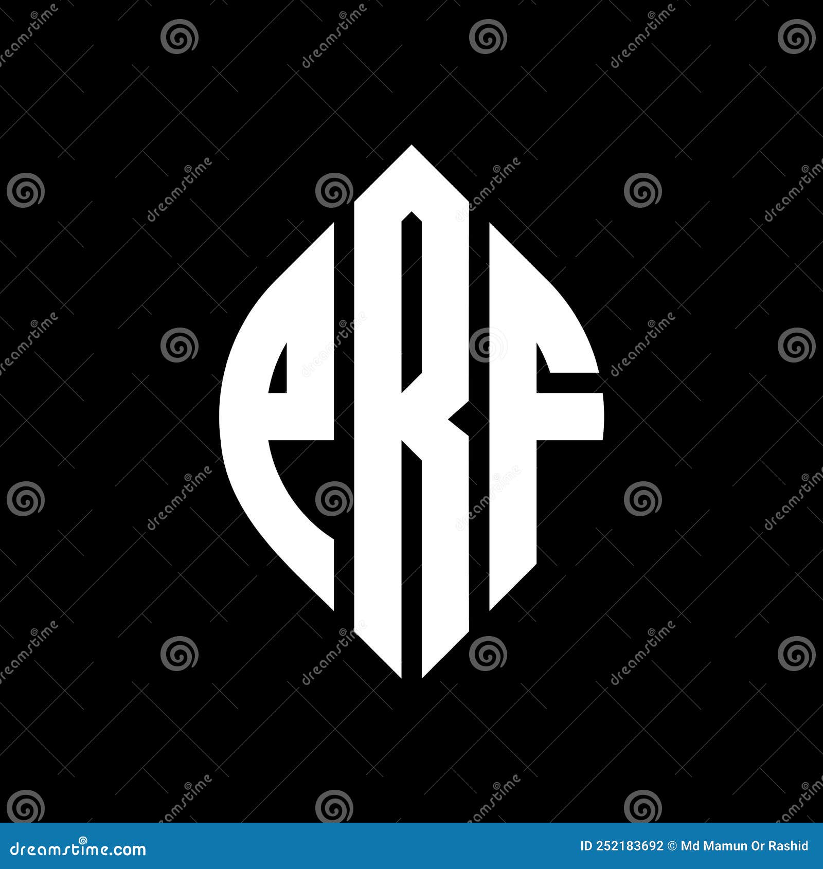 PRF Circle Letter Logo Design with Circle and Ellipse Shape. PRF ...