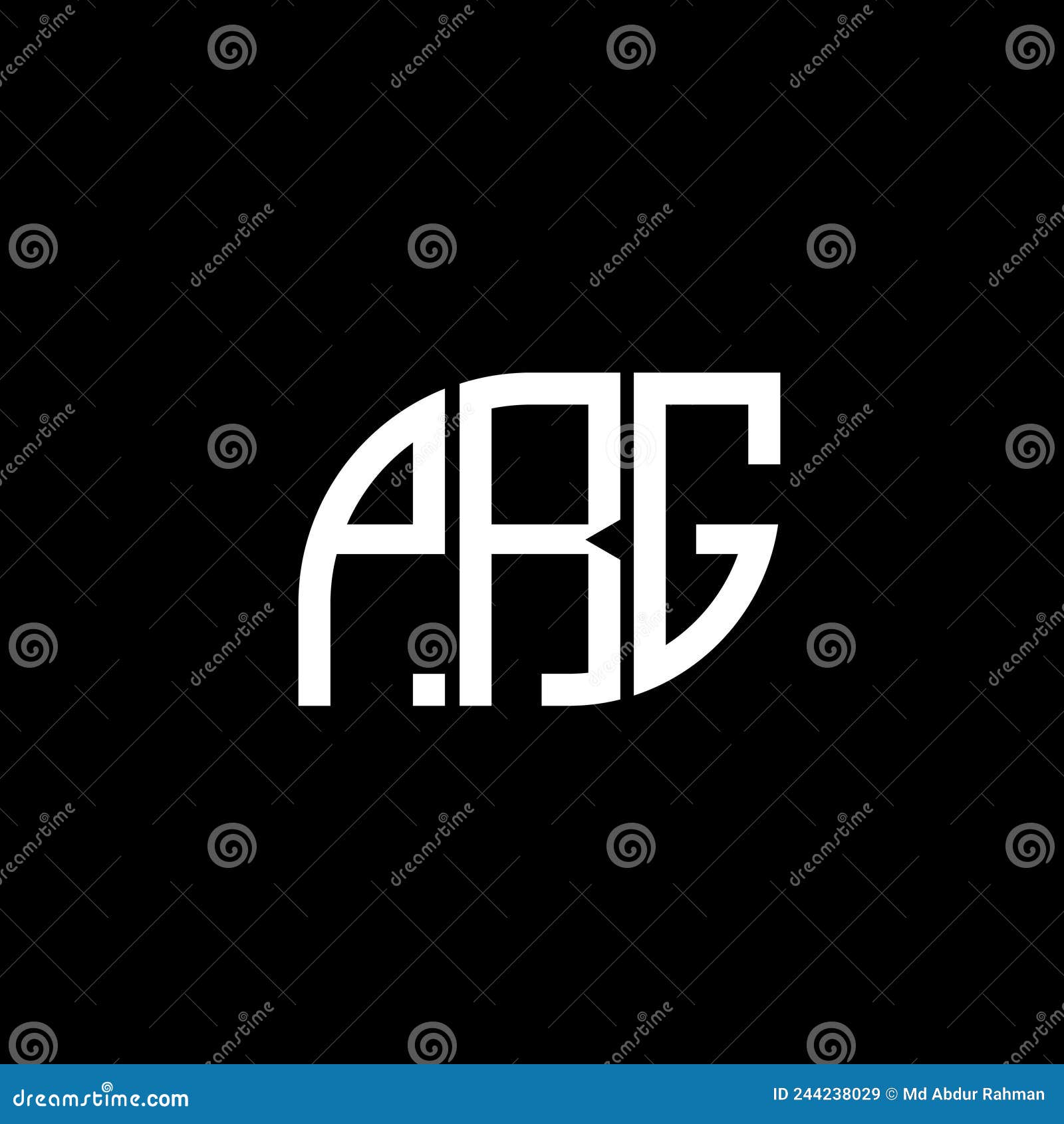 PRG Letter Logo Design on Black Background.PRG Creative Initials Letter ...