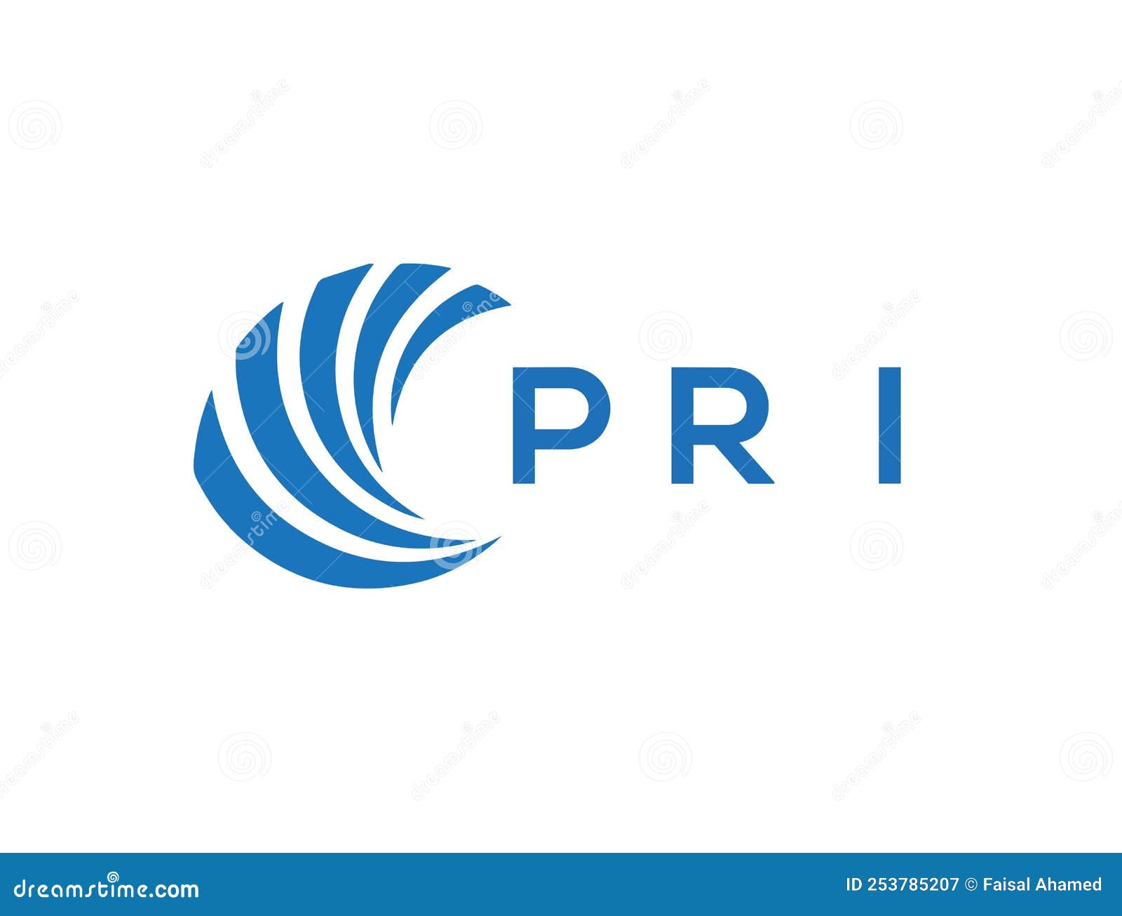 PRI Letter Logo Design on White Background. PRI Creative Circle Letter ...