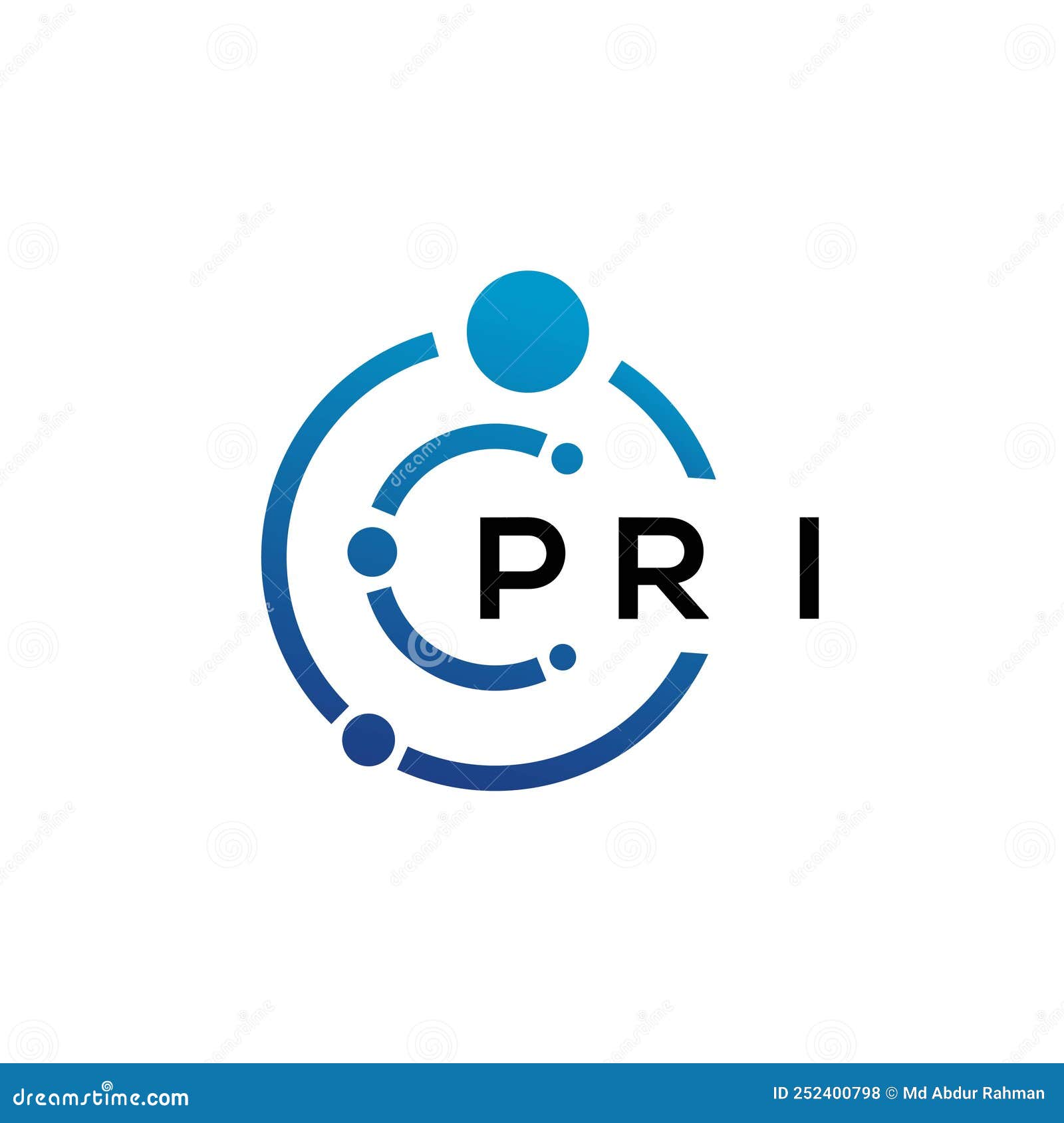 PRI Letter Technology Logo Design on White Background. PRI Creative ...