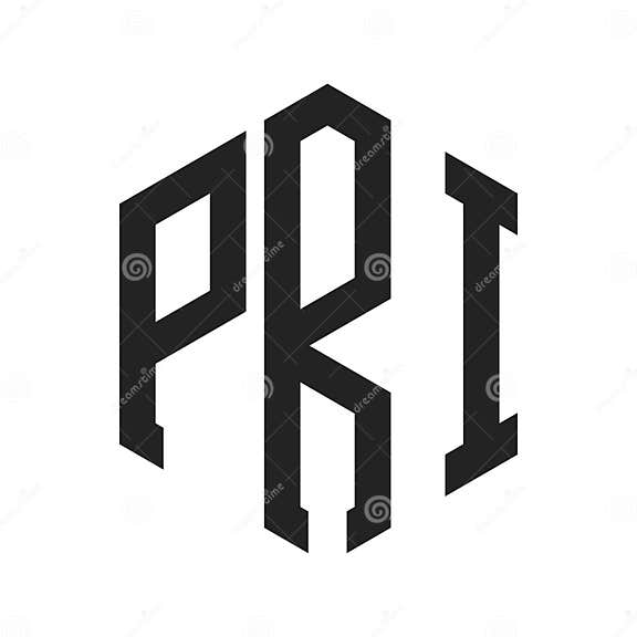PRI Logo Design. Initial Letter PRI Monogram Logo Using Hexagon Shape ...