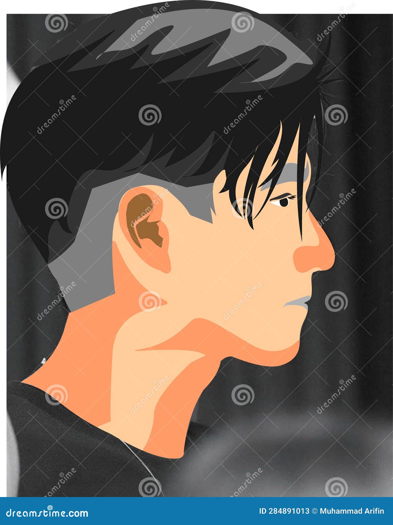 Pria vector stock vector. Illustration of person, hair - 284891013