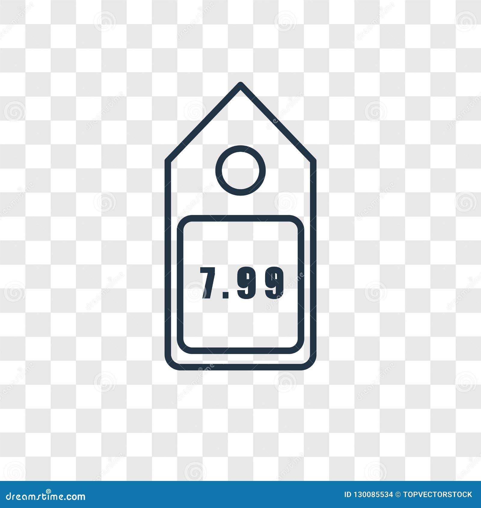 Price Concept Vector Linear Icon Isolated on Transparent Background ...