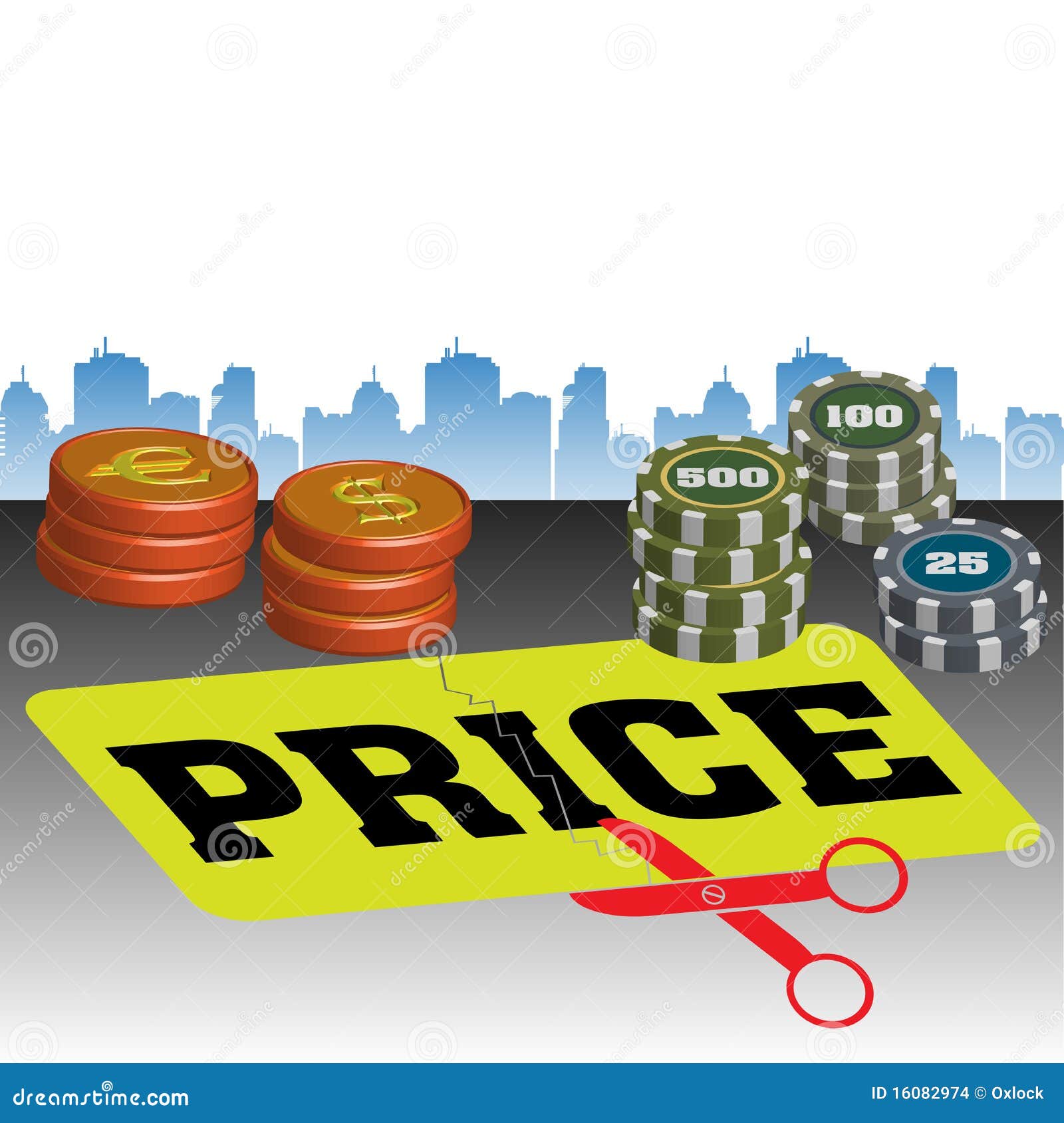 Price cut stock vector. Illustration of earn, coins, abstract - 16082974
