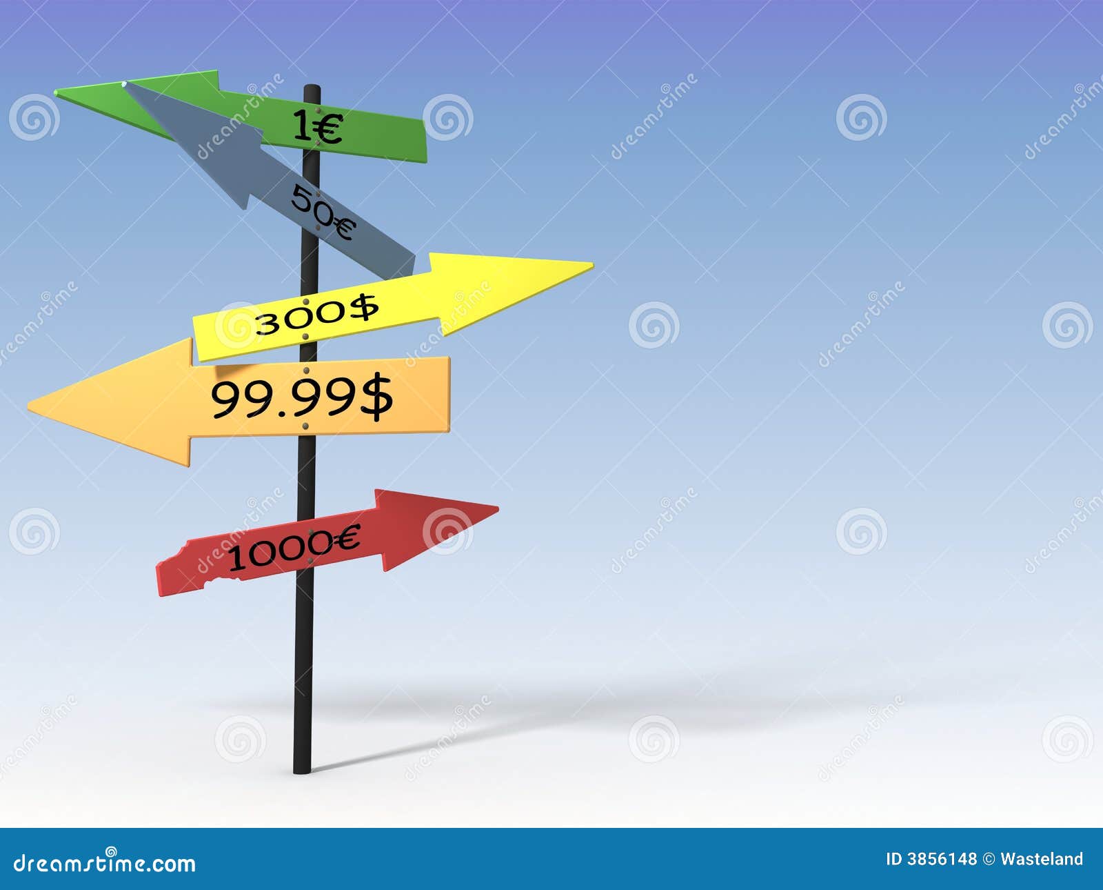Price-direction stock illustration. Illustration of dollar - 3856148