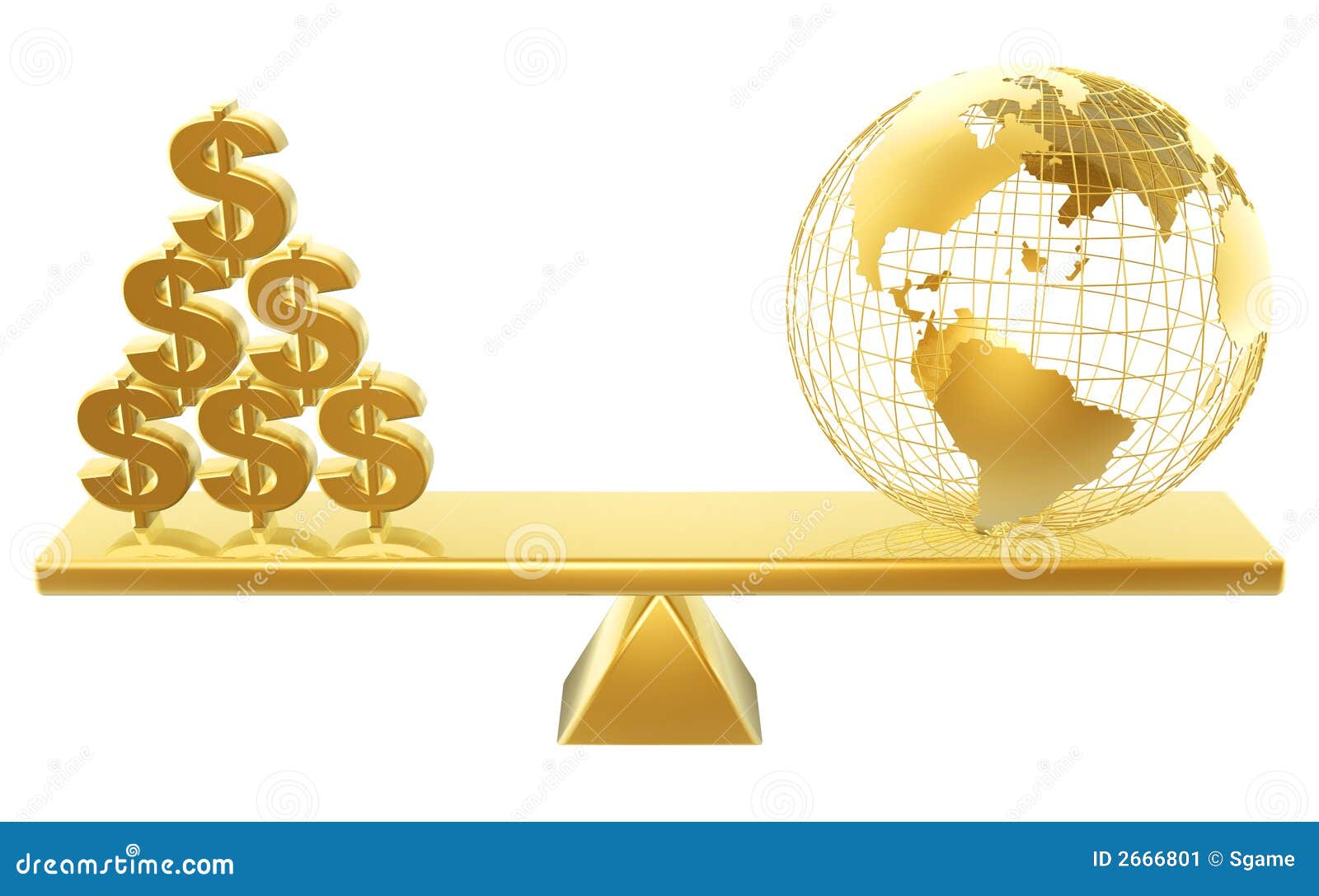 Price of dollars and world stock illustration. Illustration of golden ...