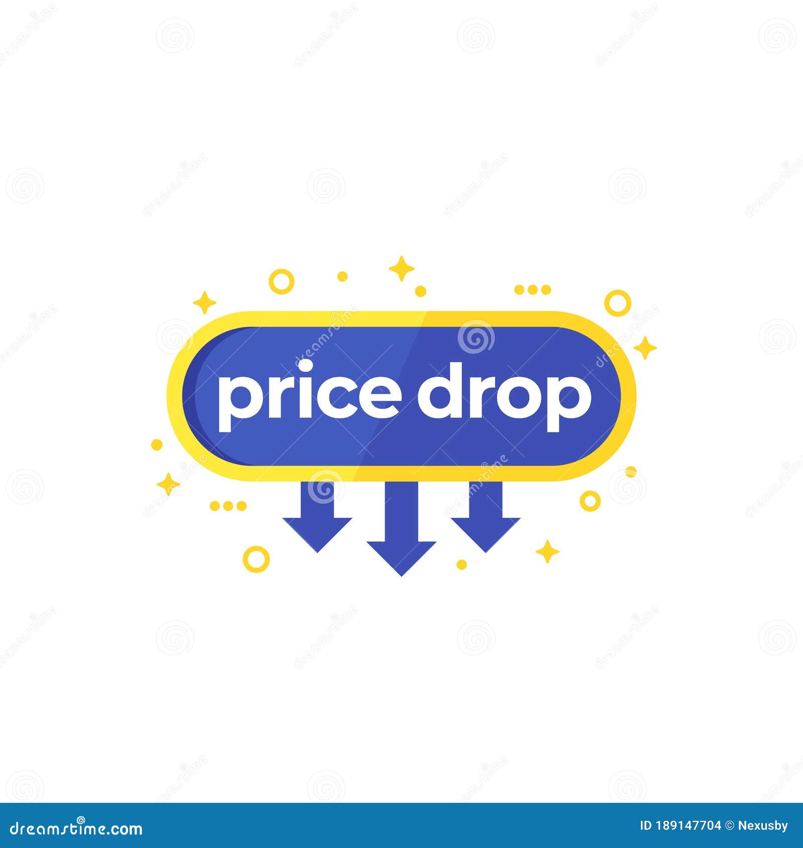 Price Drop Banner, Flat Style Stock Vector - Illustration of banner ...