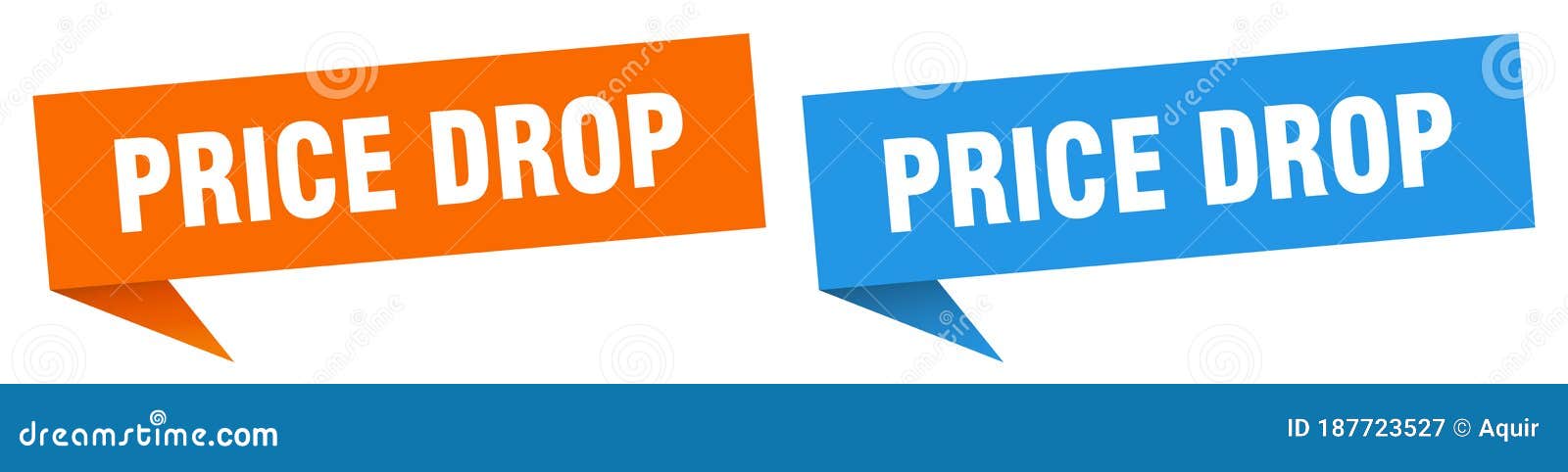 Price Drop Banner. Price Drop Speech Bubble Label Set Stock Vector ...