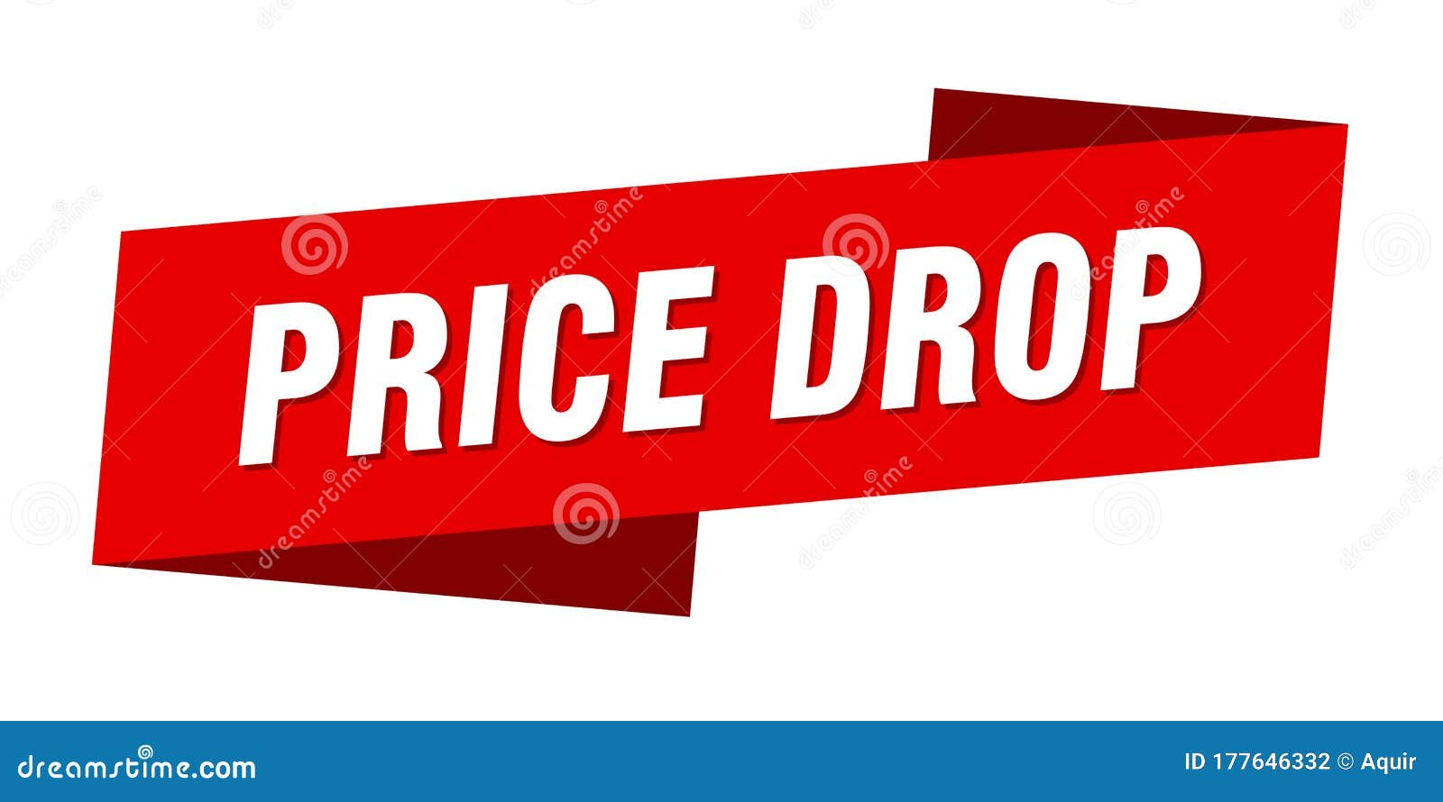Price Drop Banner Template. Price Drop Ribbon Label Stock Vector ...