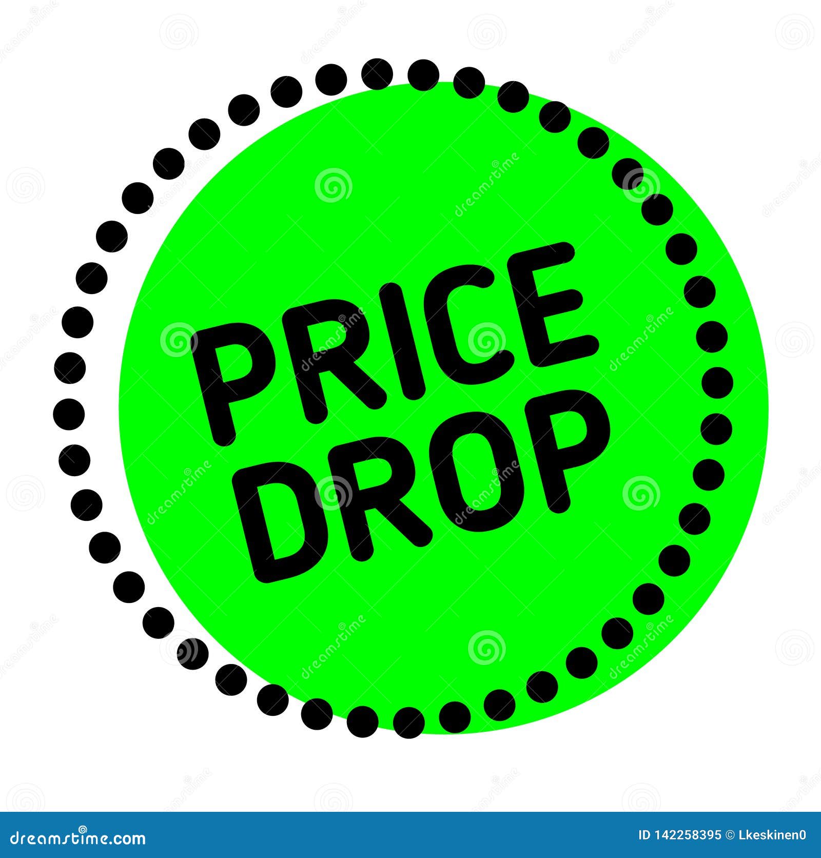 Price Drop label stock vector. Illustration of icon - 142258395