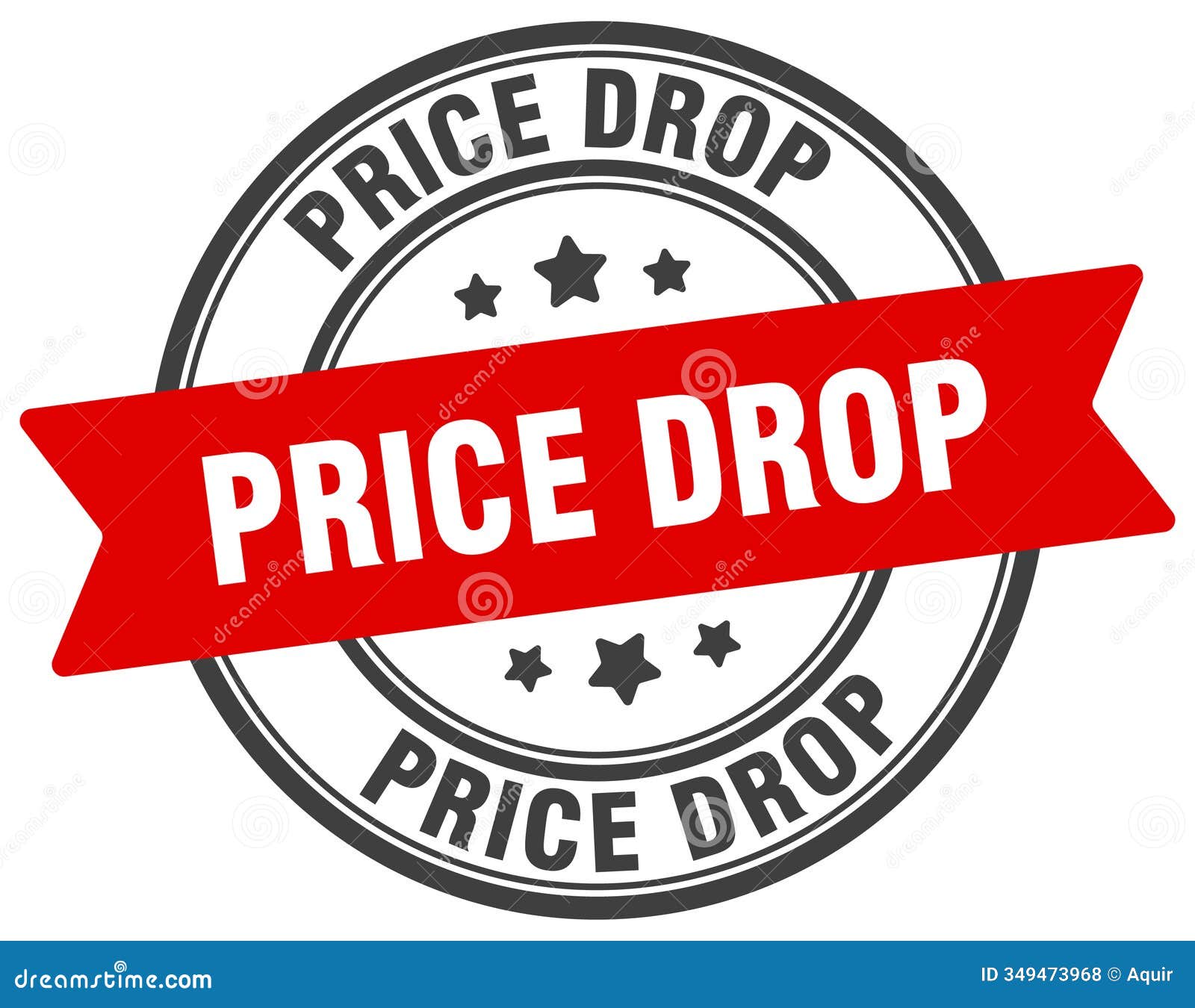 Price Drop Stamp. Price Drop Label on Transparent Background. Round ...