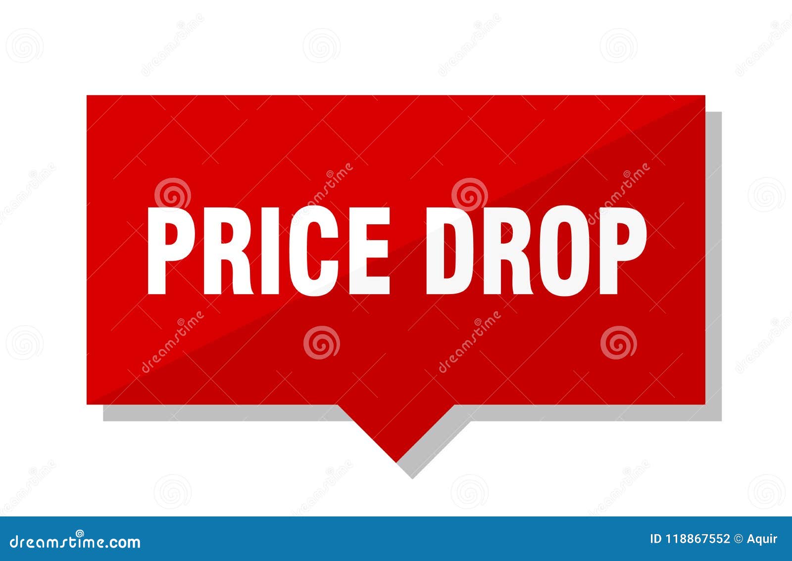 Price drop price tag stock vector. Illustration of flat - 118867552