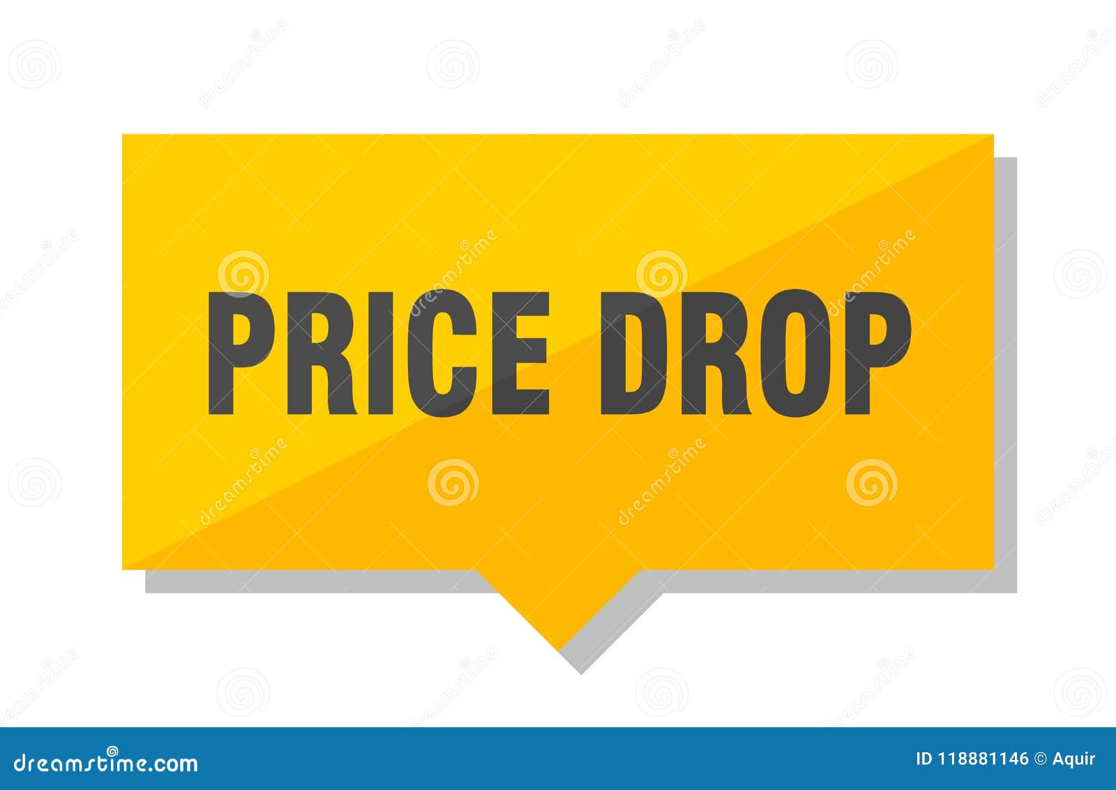 Price drop price tag stock vector. Illustration of insignia - 118881146