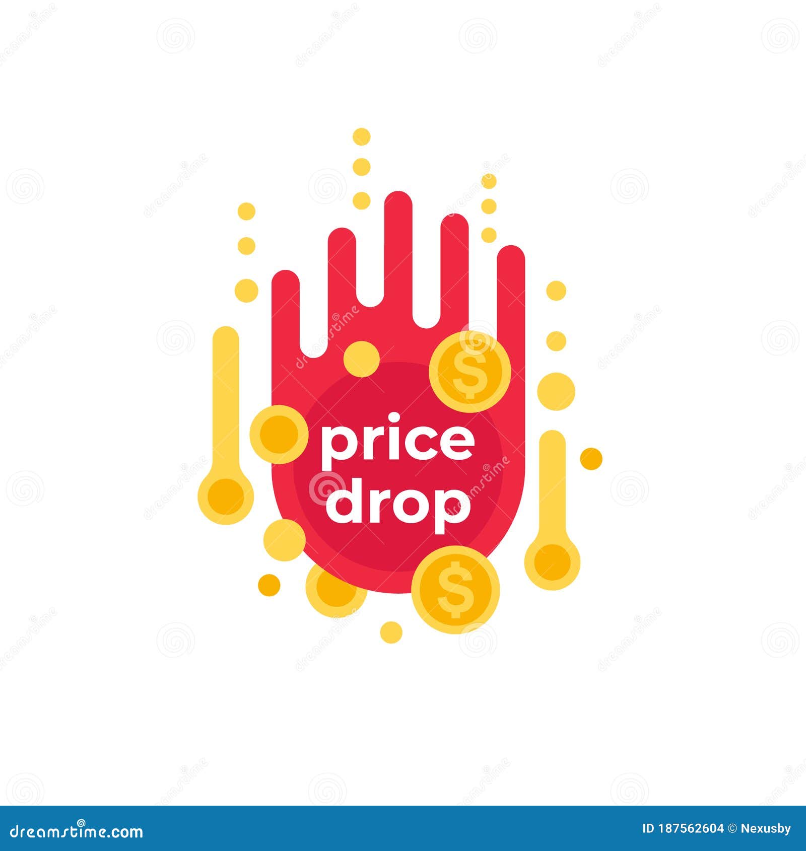Price Drop Vector Banner Design Stock Illustration - Illustration of ...