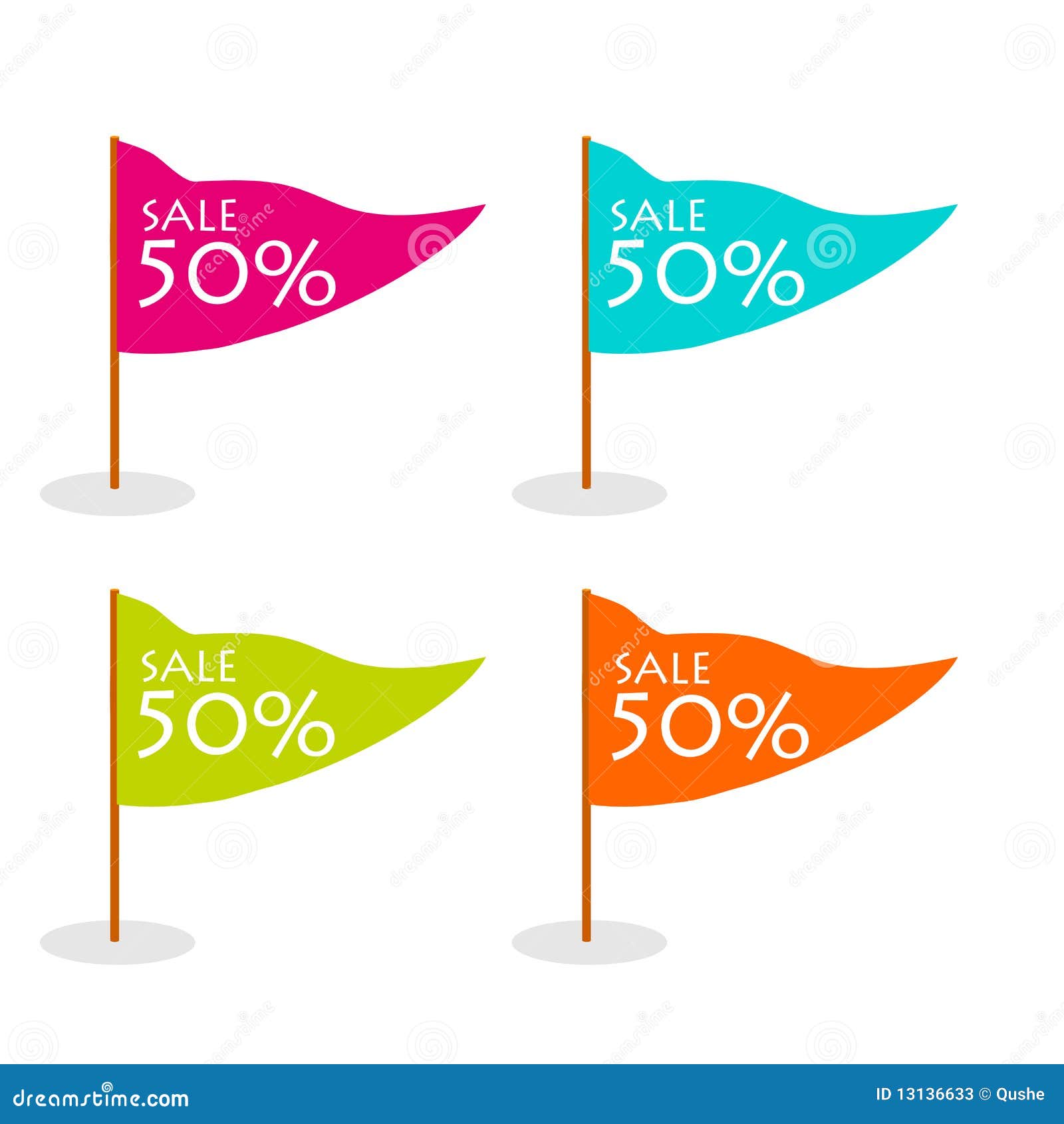 Price flags stock vector. Illustration of gift, color - 13136633