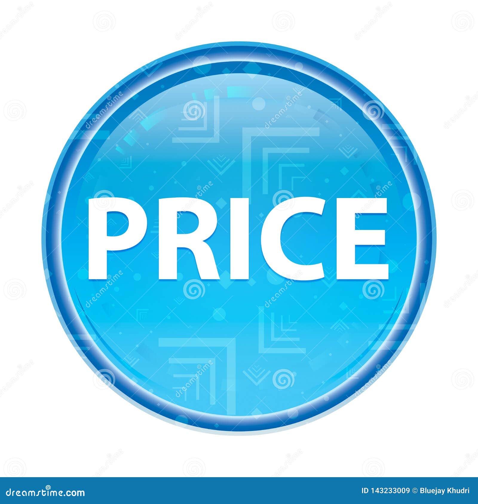 Price Floral Blue Round Button Stock Illustration - Illustration of ...