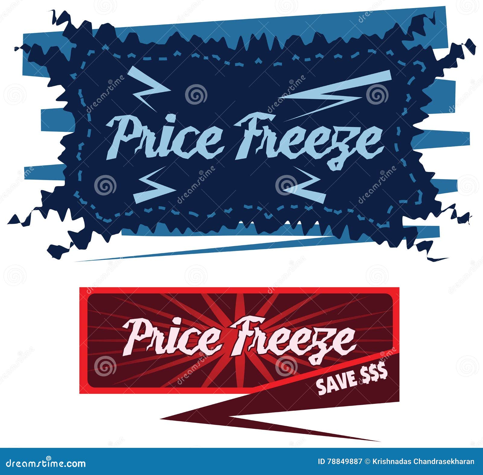 Price Freeze Announcement Message in Label Stock Vector - Illustration ...