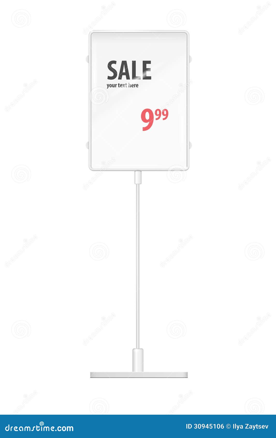 Price holder. stock vector. Illustration of white, glass - 30945106