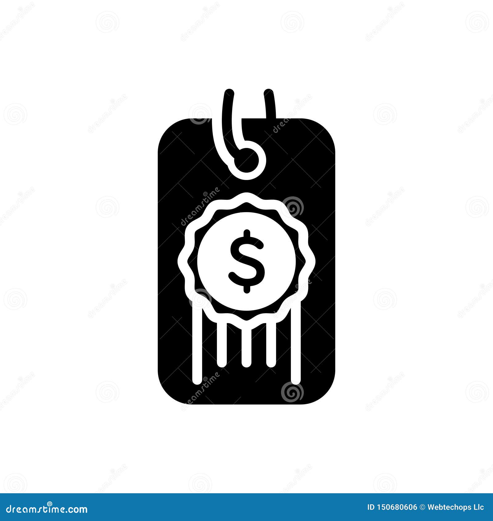Black Solid Icon for Price, Value and Cost Stock Vector - Illustration ...