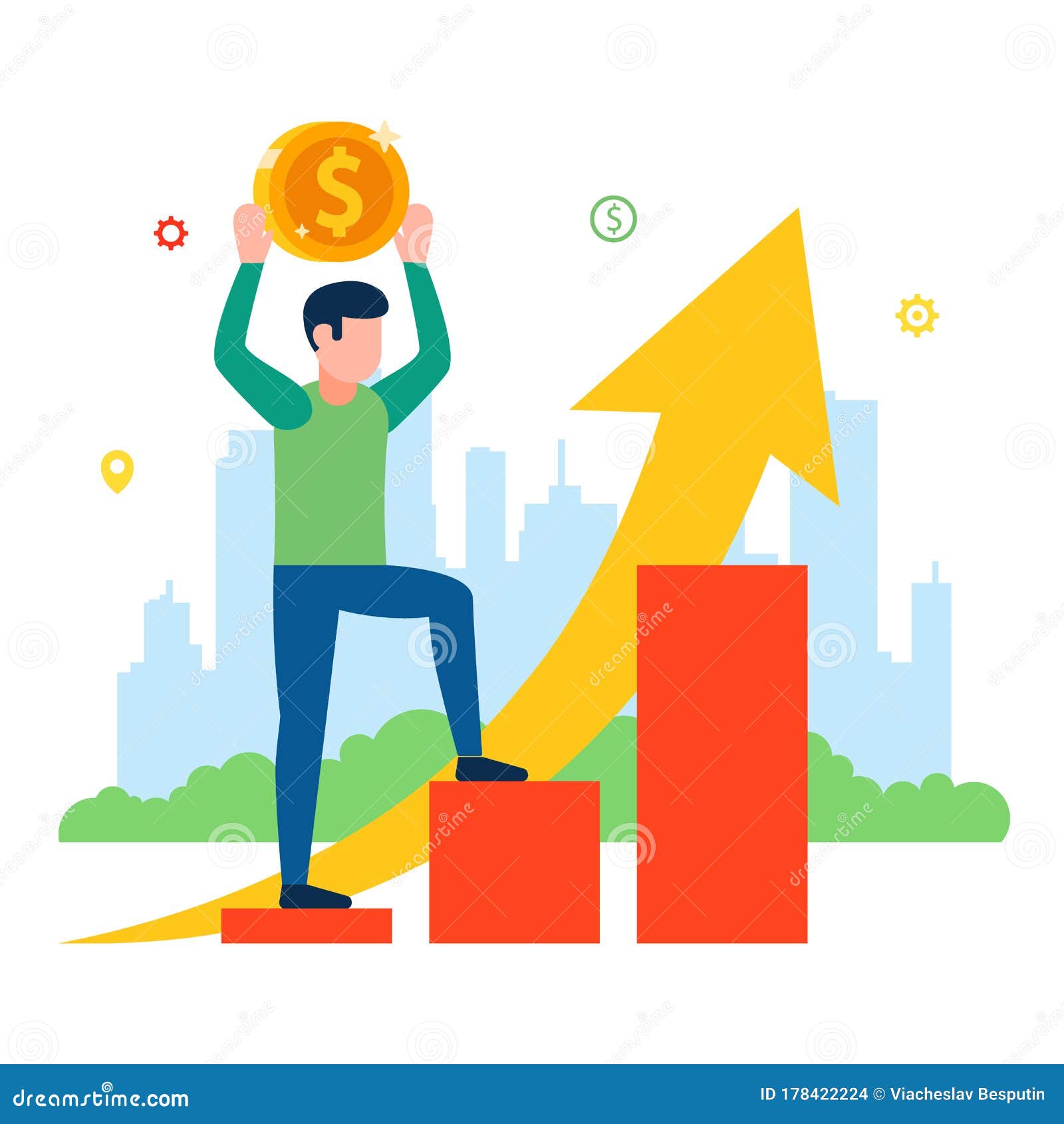 Price Increase for the Consumer. Population Income Schedule Stock ...