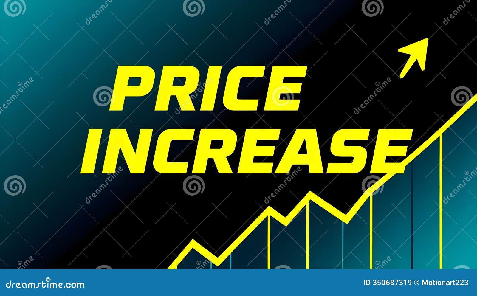 Price Increase Text with Graph Stock Illustration - Illustration of ...