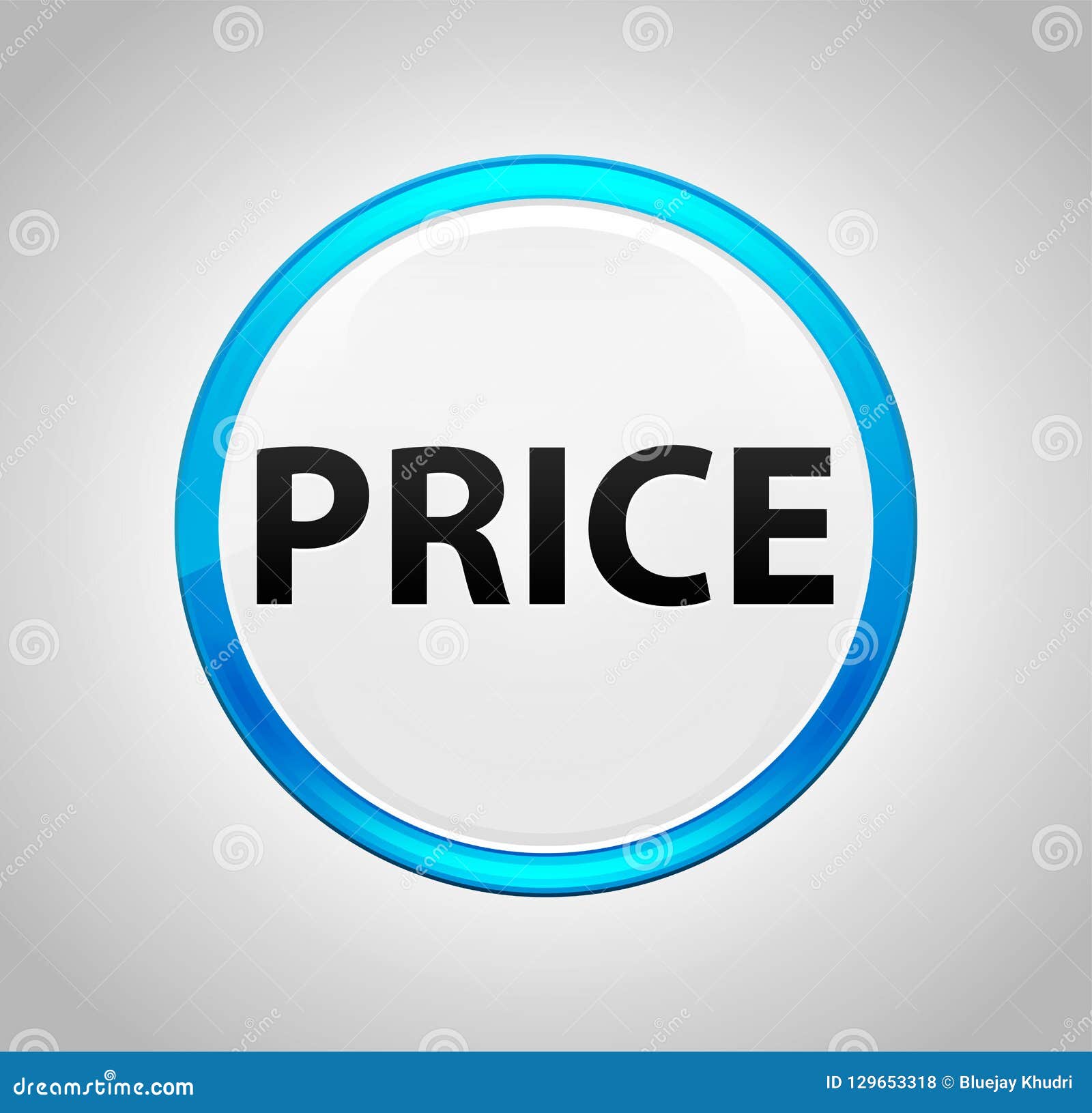 Price Round Blue Push Button Stock Illustration - Illustration of shop ...