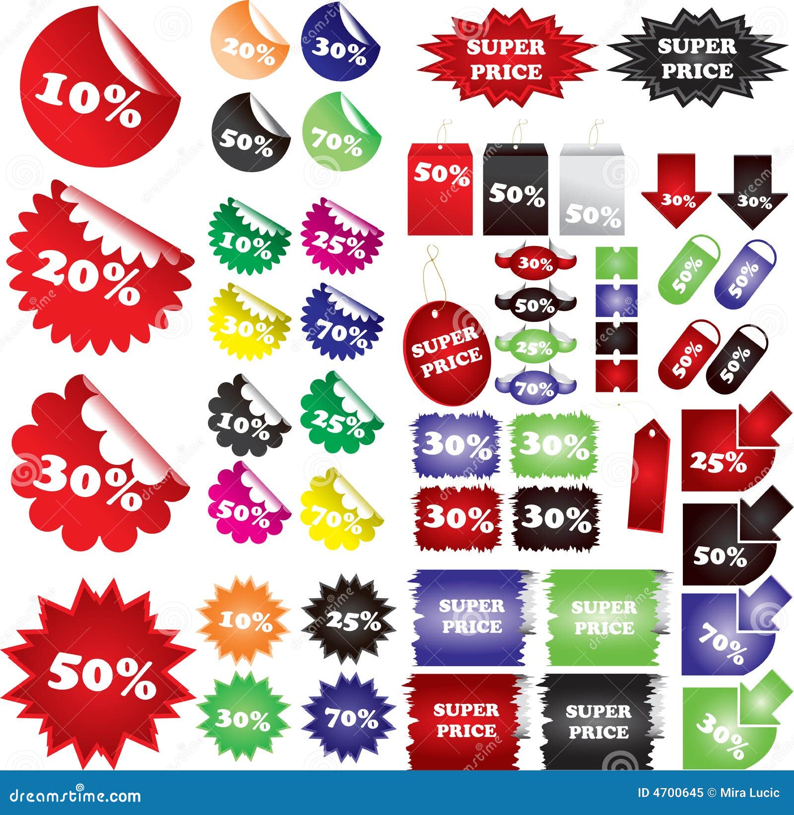 Price lables stock vector. Illustration of sign, sticker - 4700645