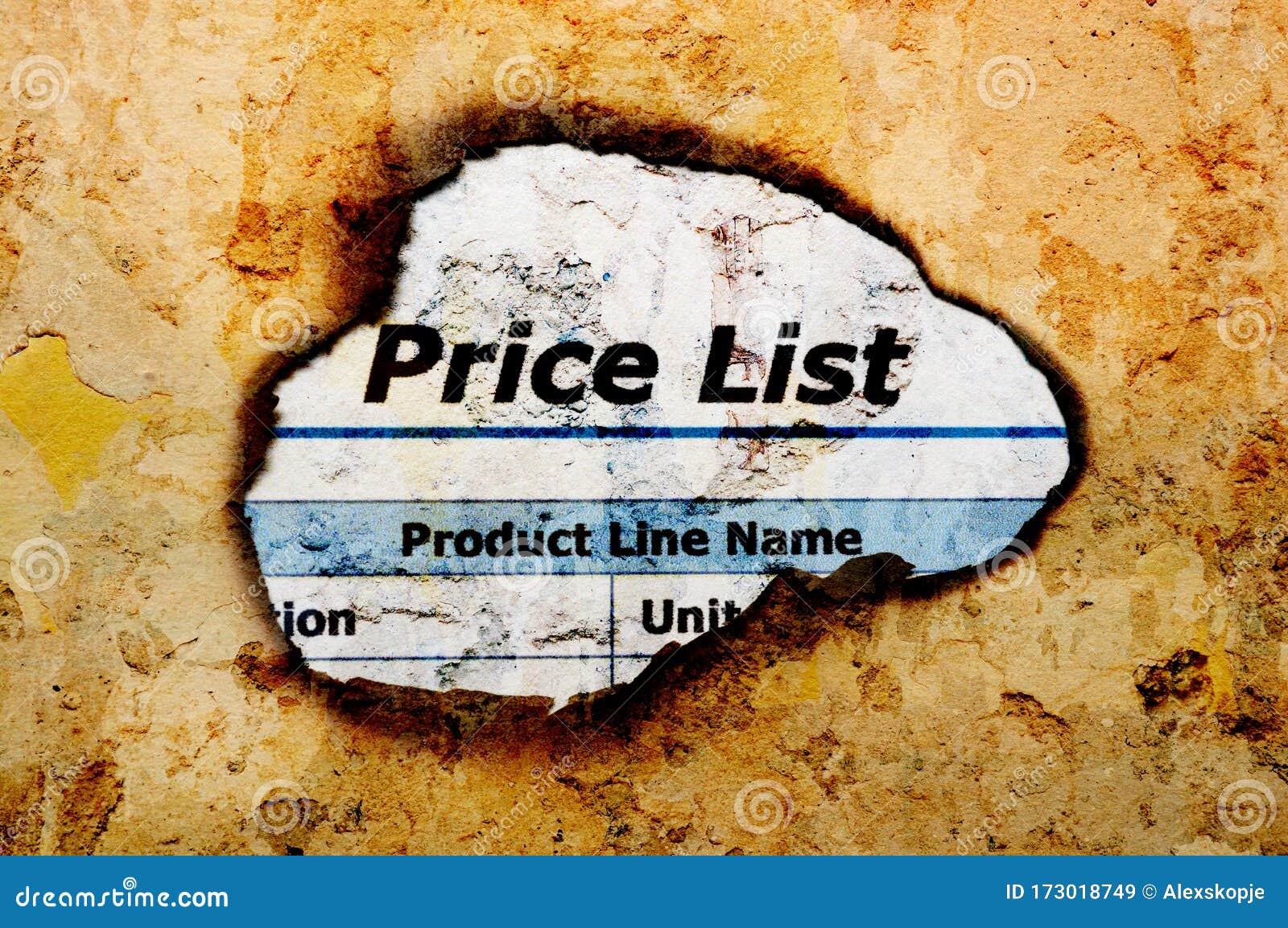 Price List On Grunge Background Stock Image - Image of burnt, grocery ...