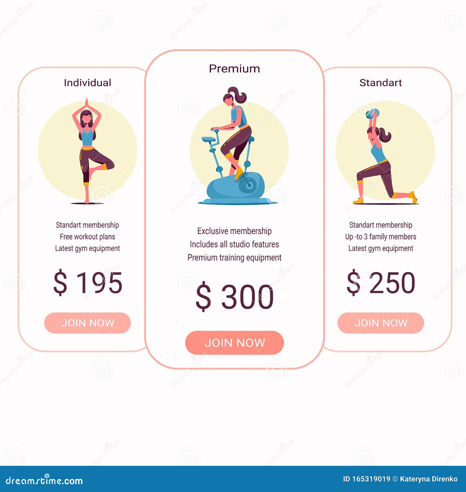 Price List, Hosting Plans and Web Boxes Banners Design. Three Tariffs ...