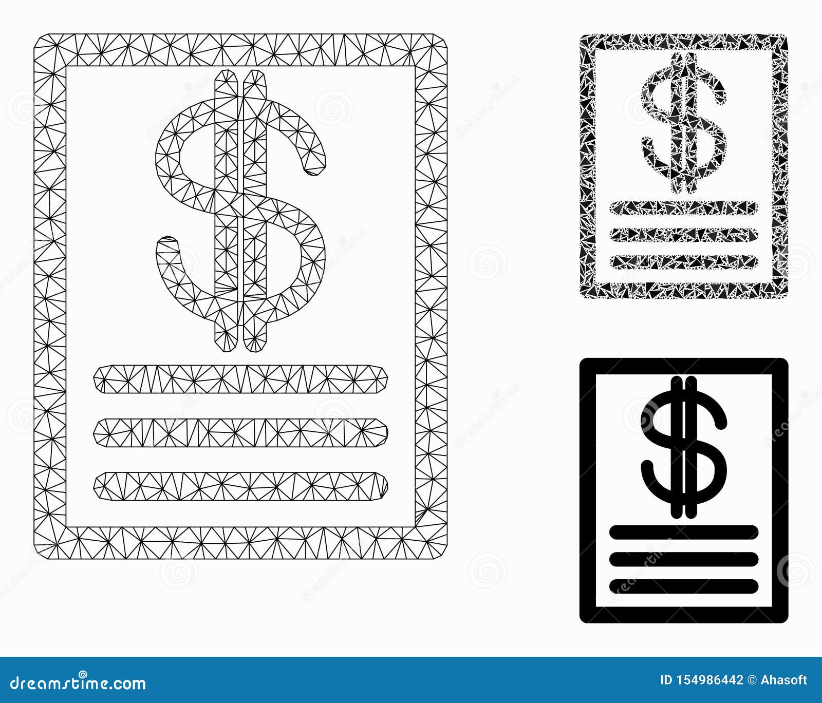 Price-List Vector Mesh Wire Frame Model and Triangle Mosaic Icon Stock ...