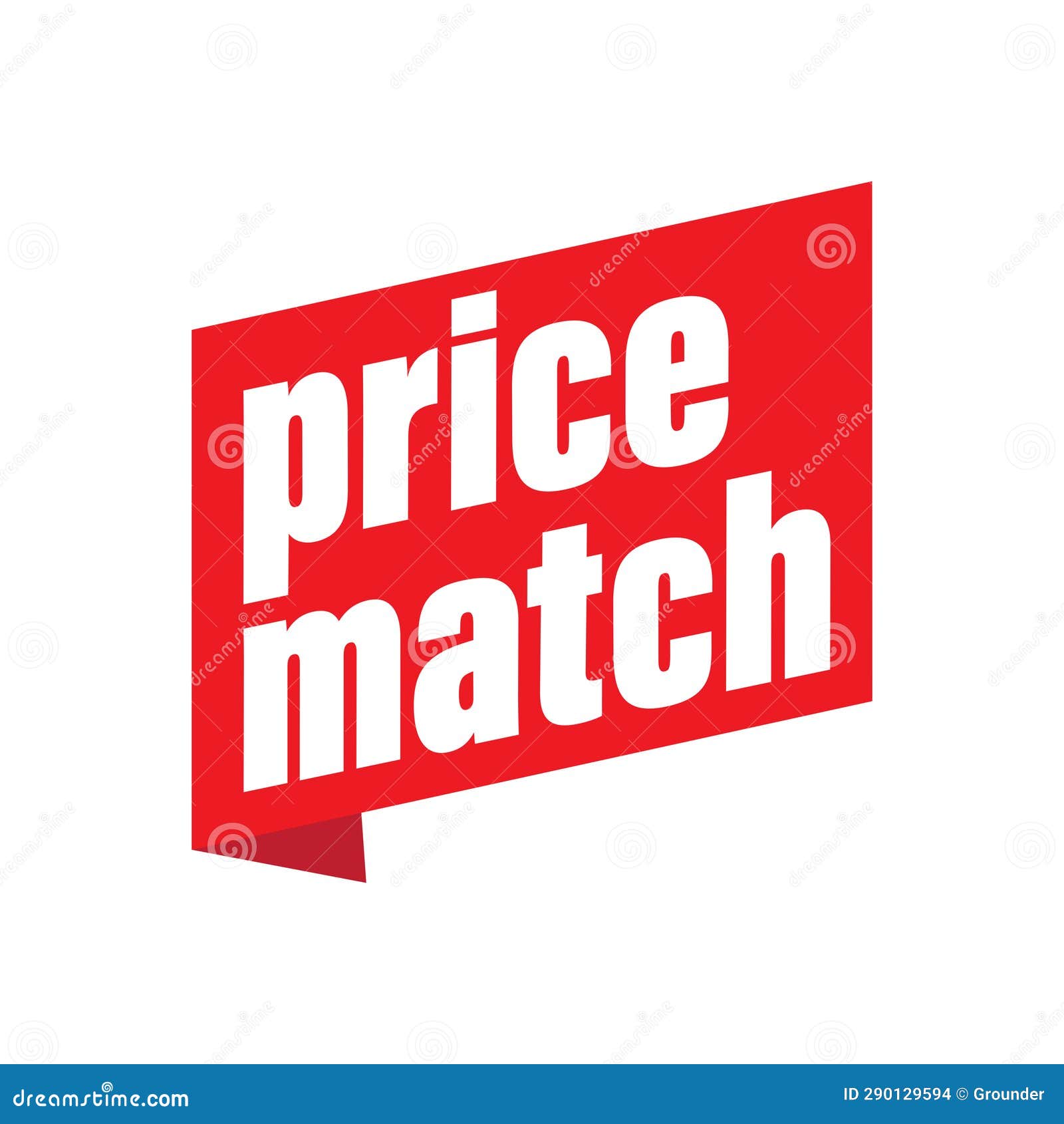 Price Match Sign Label Tag Red Stock Vector - Illustration of match ...